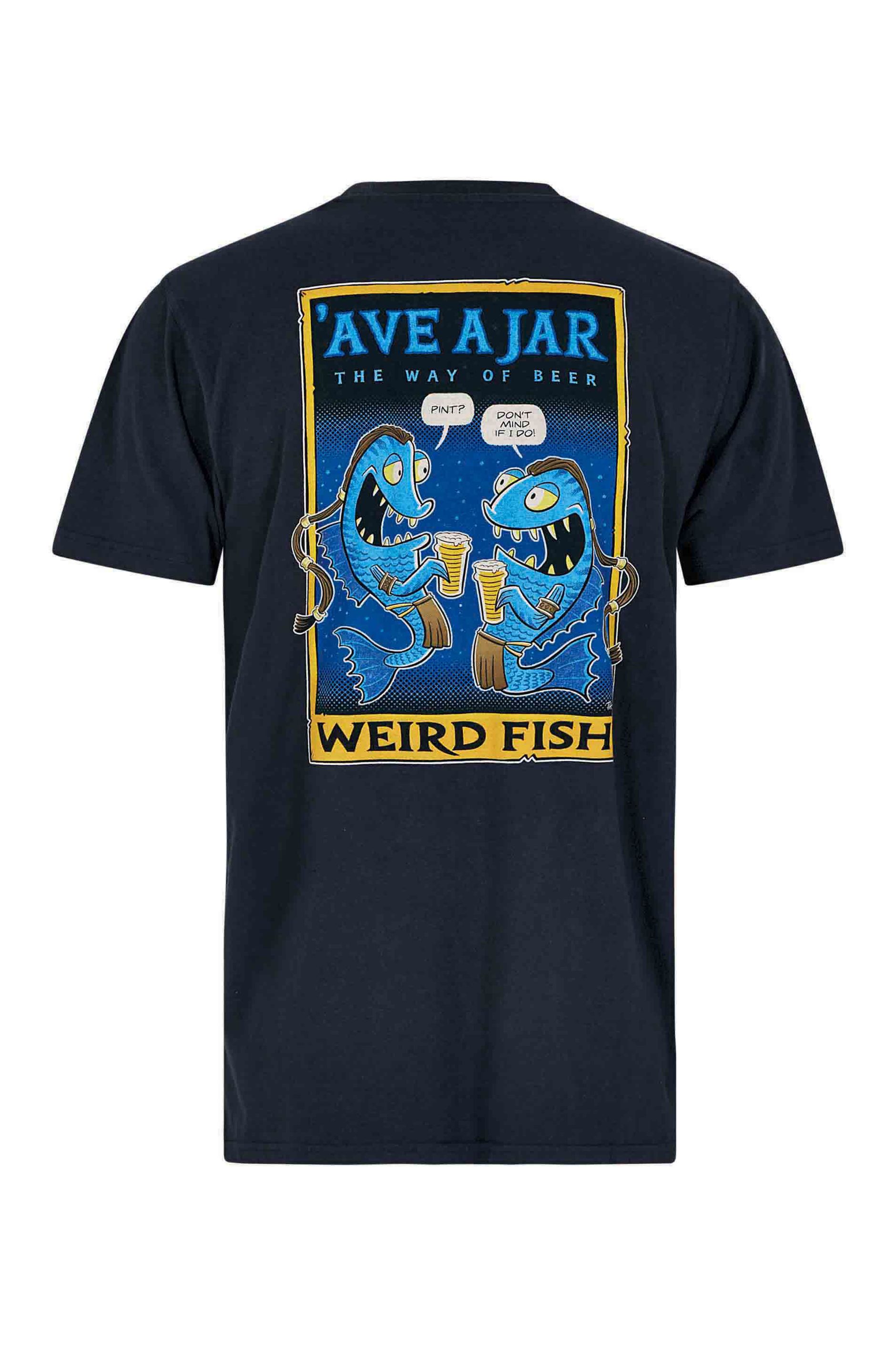 Ave A Jar Back Print Artist T-Shirt Navy | Weird Fish