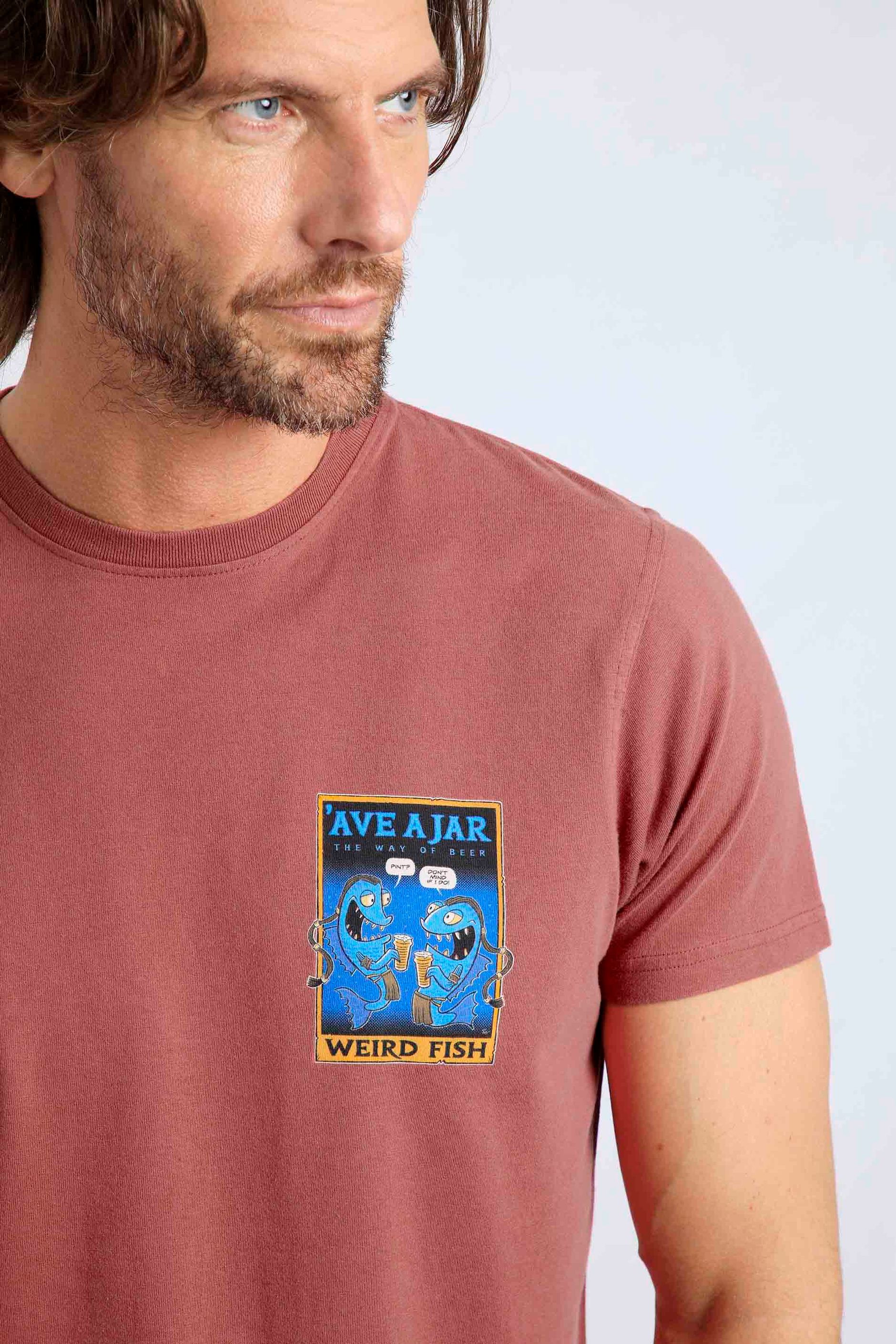 Ave A Jar Artist T-Shirt Rosewood | Weird Fish