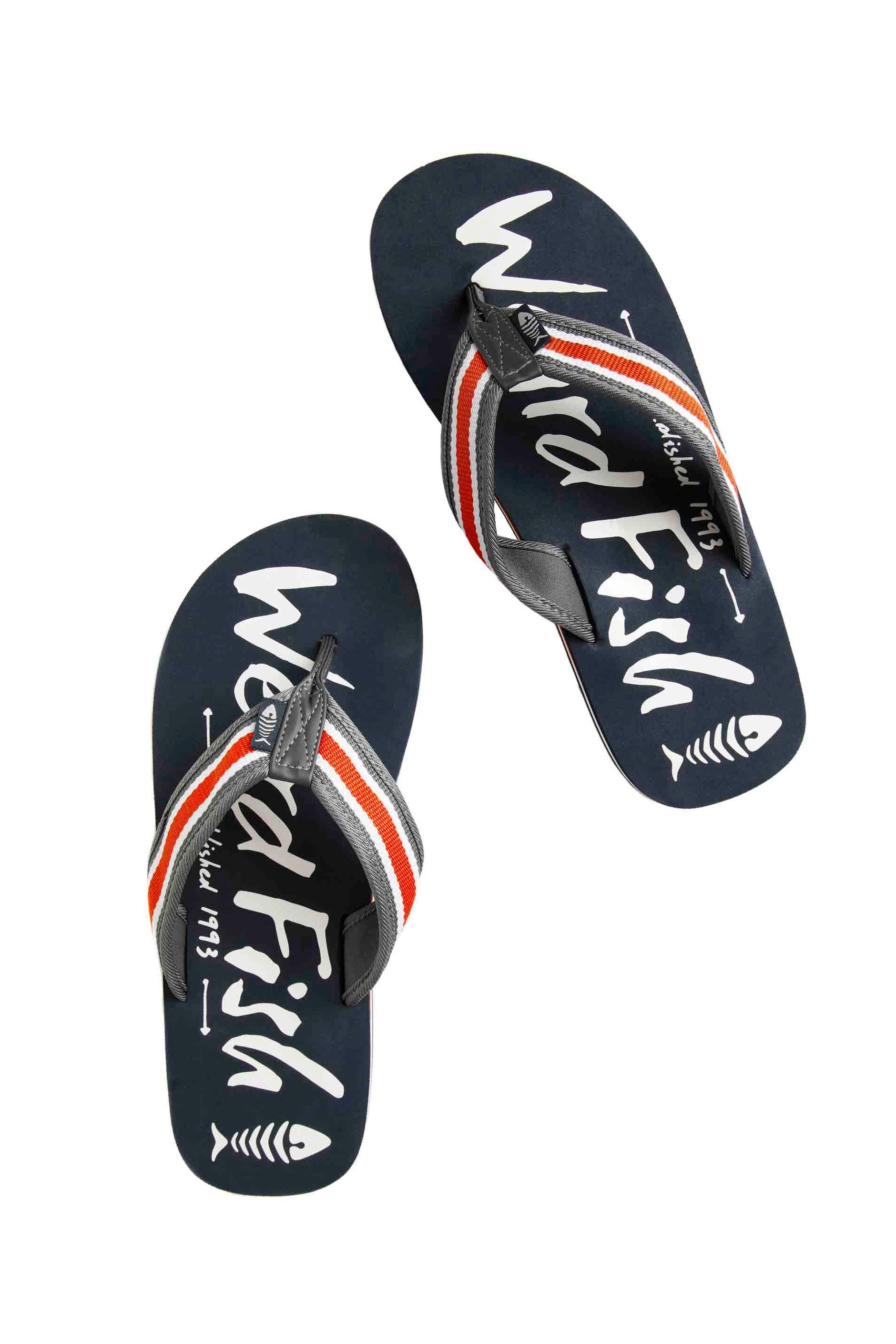 Waterford Branded Flip Flops Dark Navy | Weird Fish