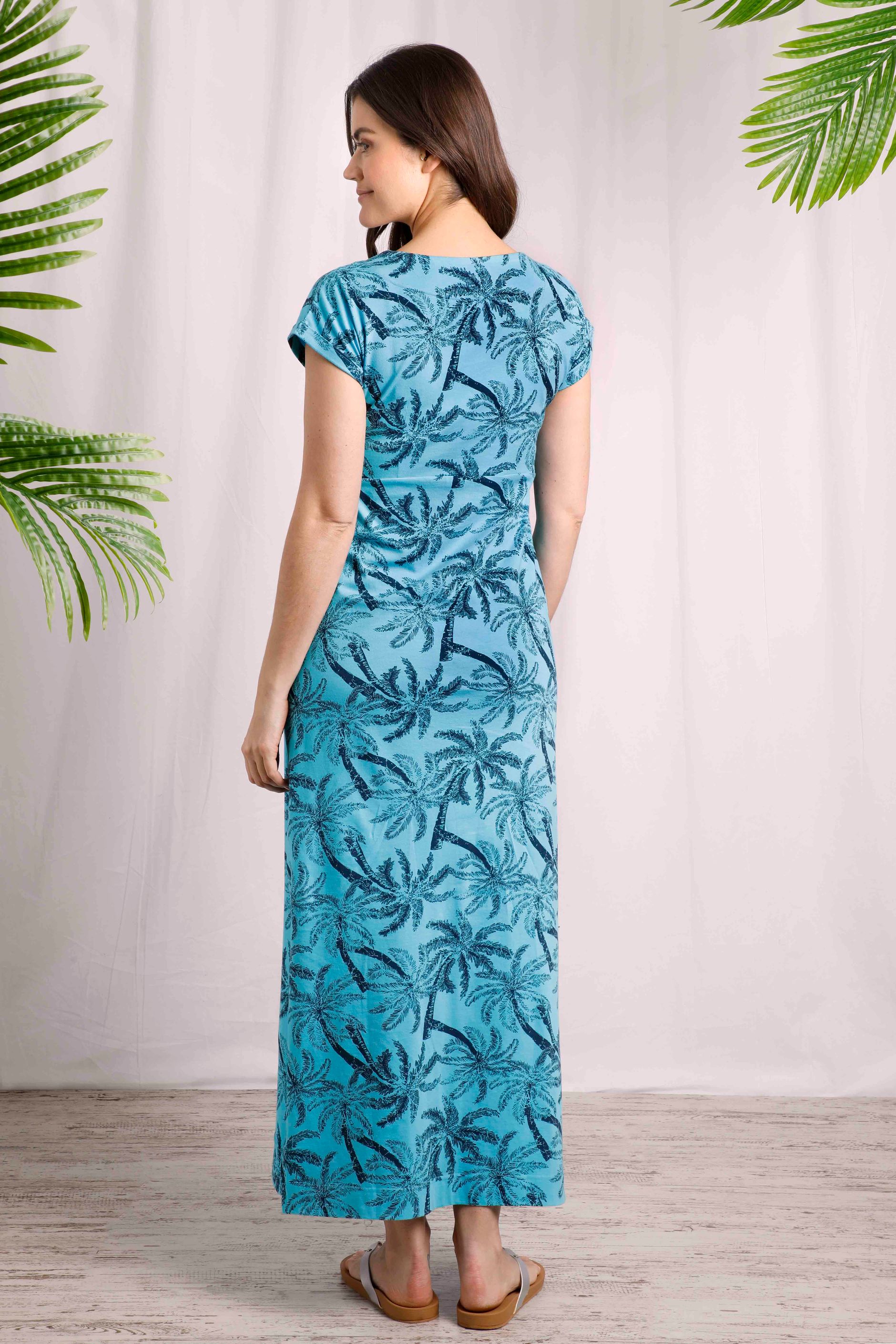 Mirren Organic Cotton Maxi Dress Vivid Blue | Weird Fish