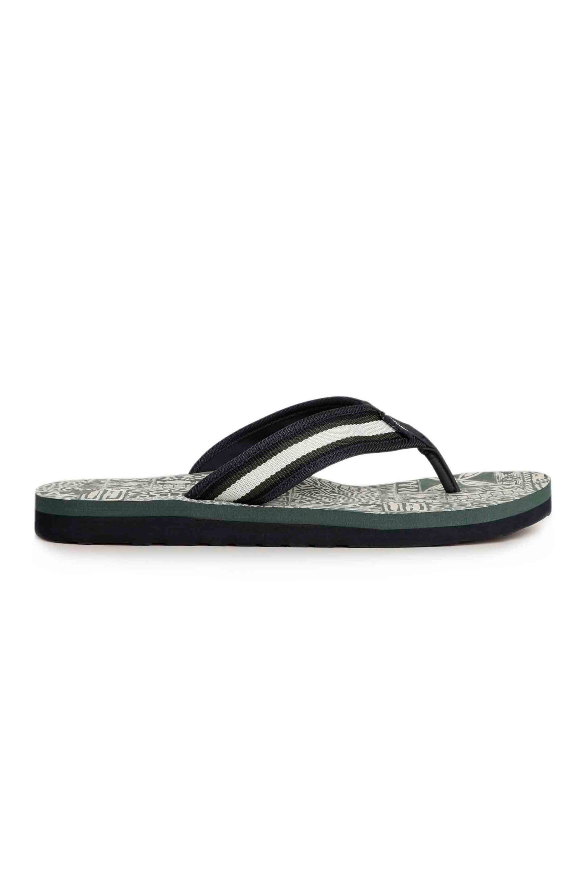 Derwent Printed Flip Flops Dusky Green | Weird Fish