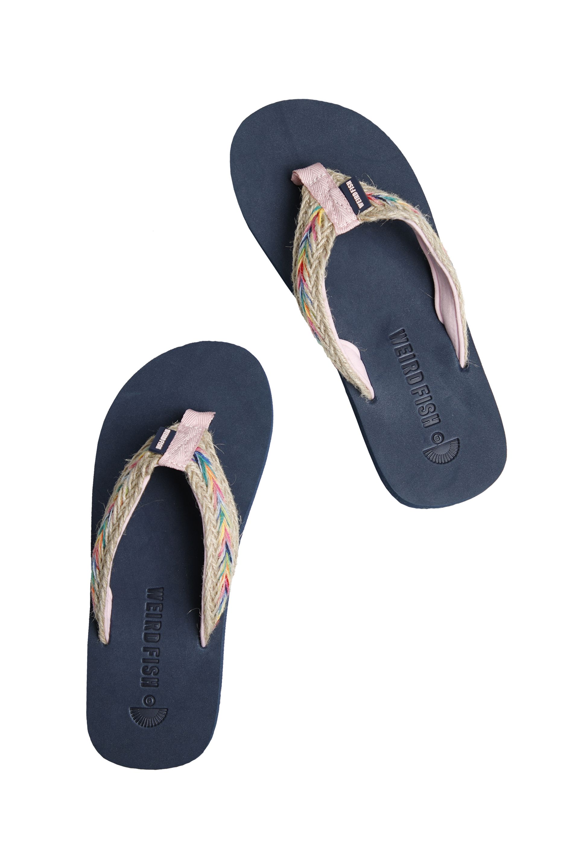 Adila Braided Flip Flops Navy | Weird Fish