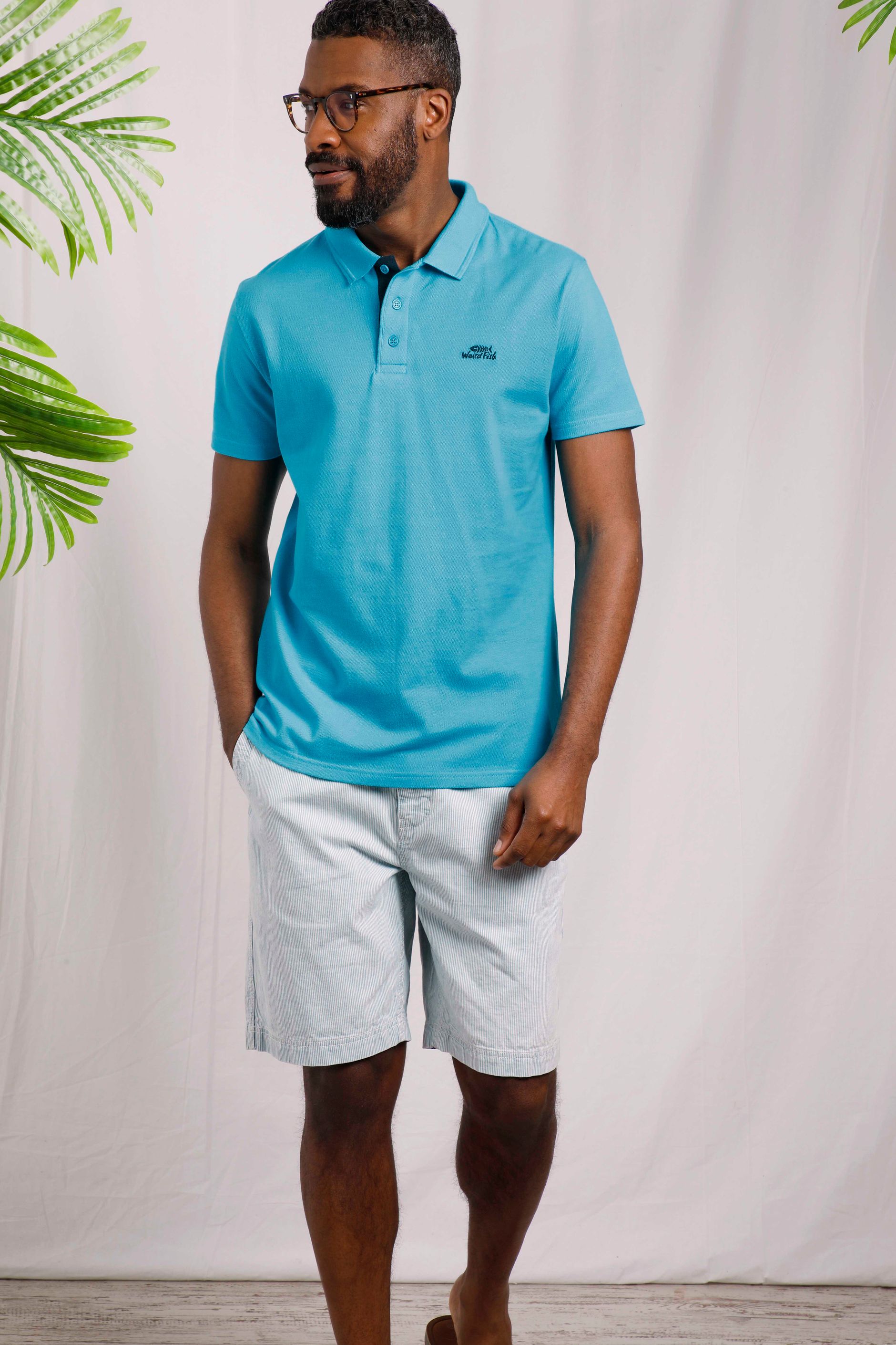 Miles Organic Pique Polo Vivid Blue | Weird Fish