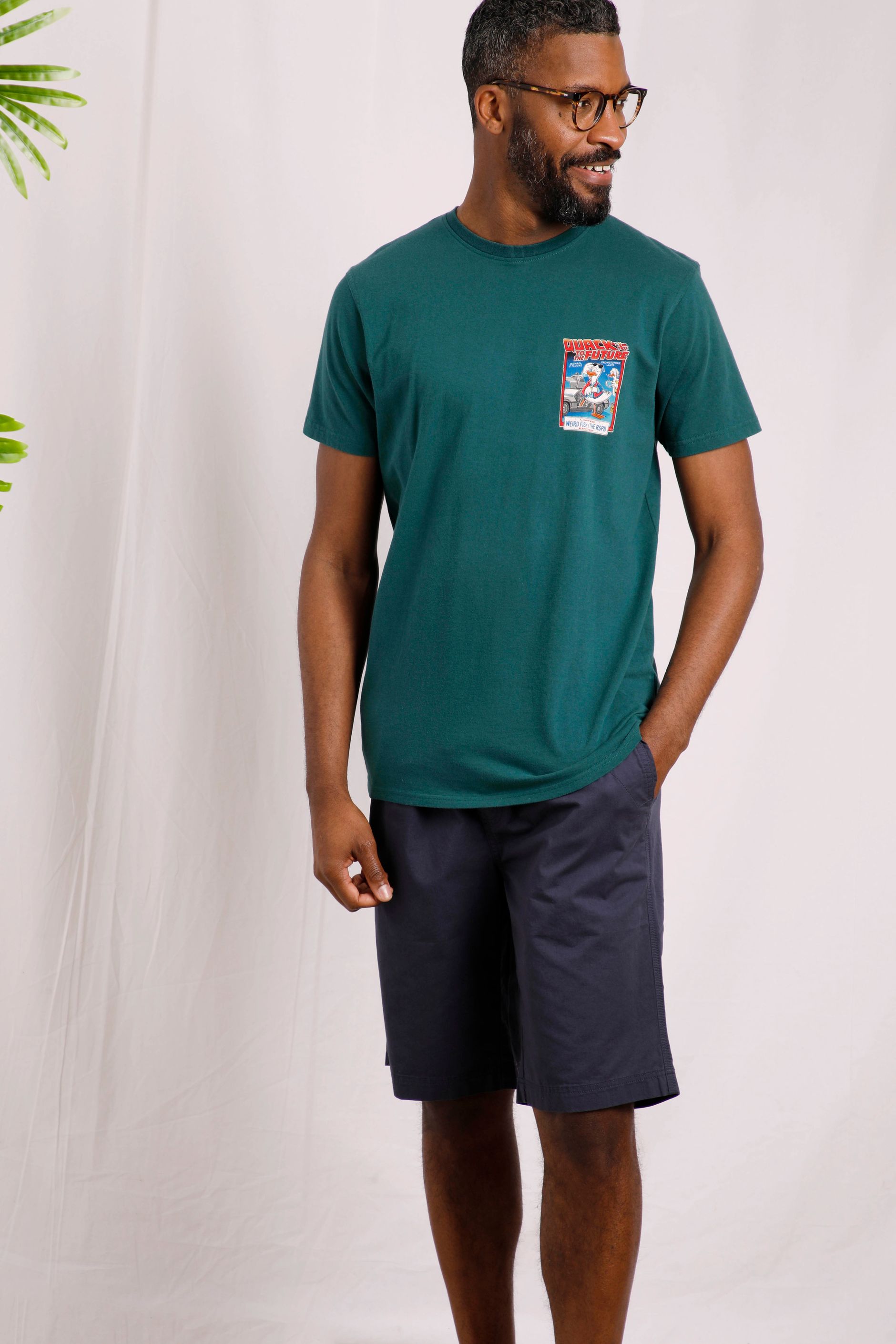 Quack to the Future RSPB Collaboration Artist T-Shirt Forest Green ...