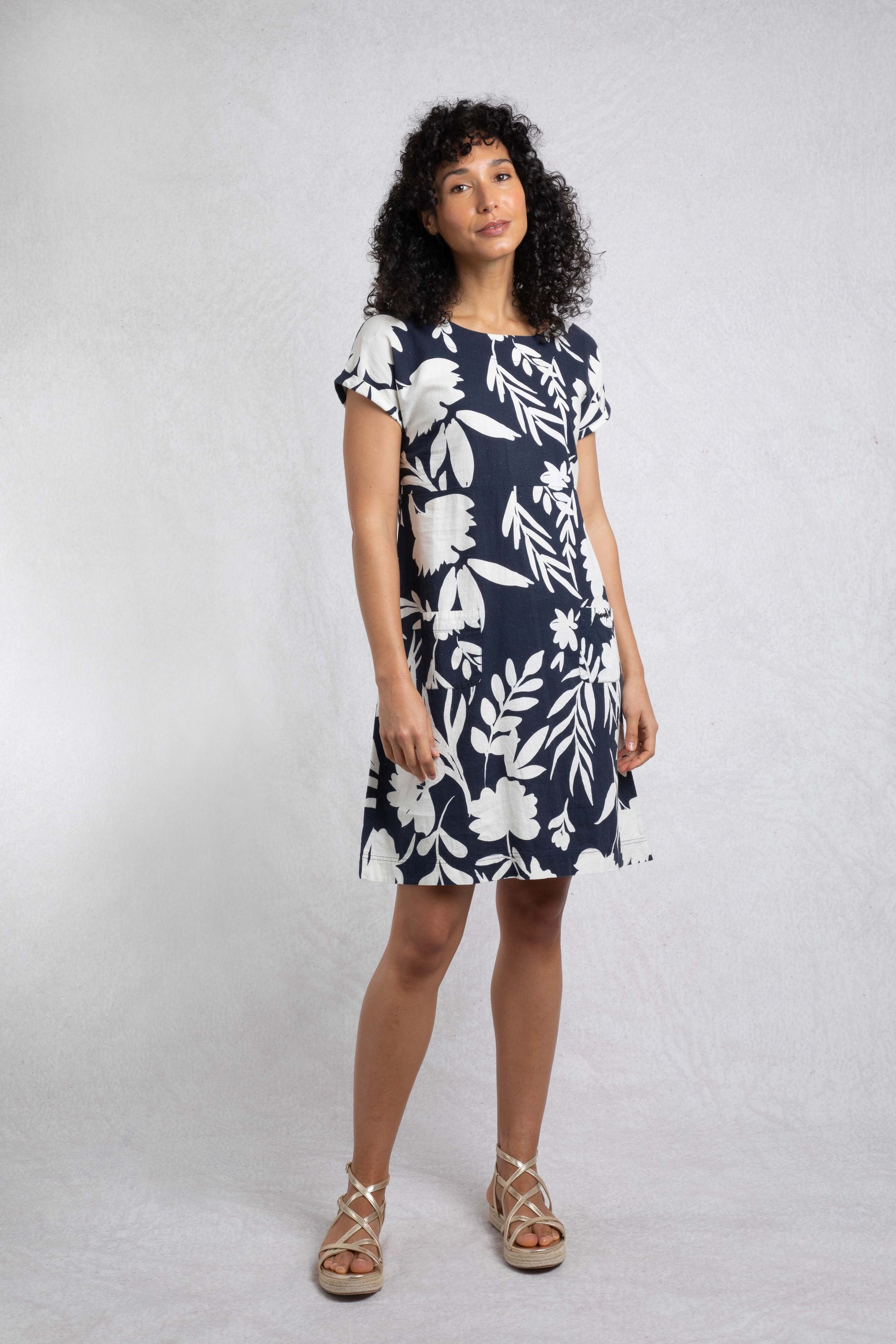 Orlando Linen Rich Pocket Dress Nightshade | Weird Fish