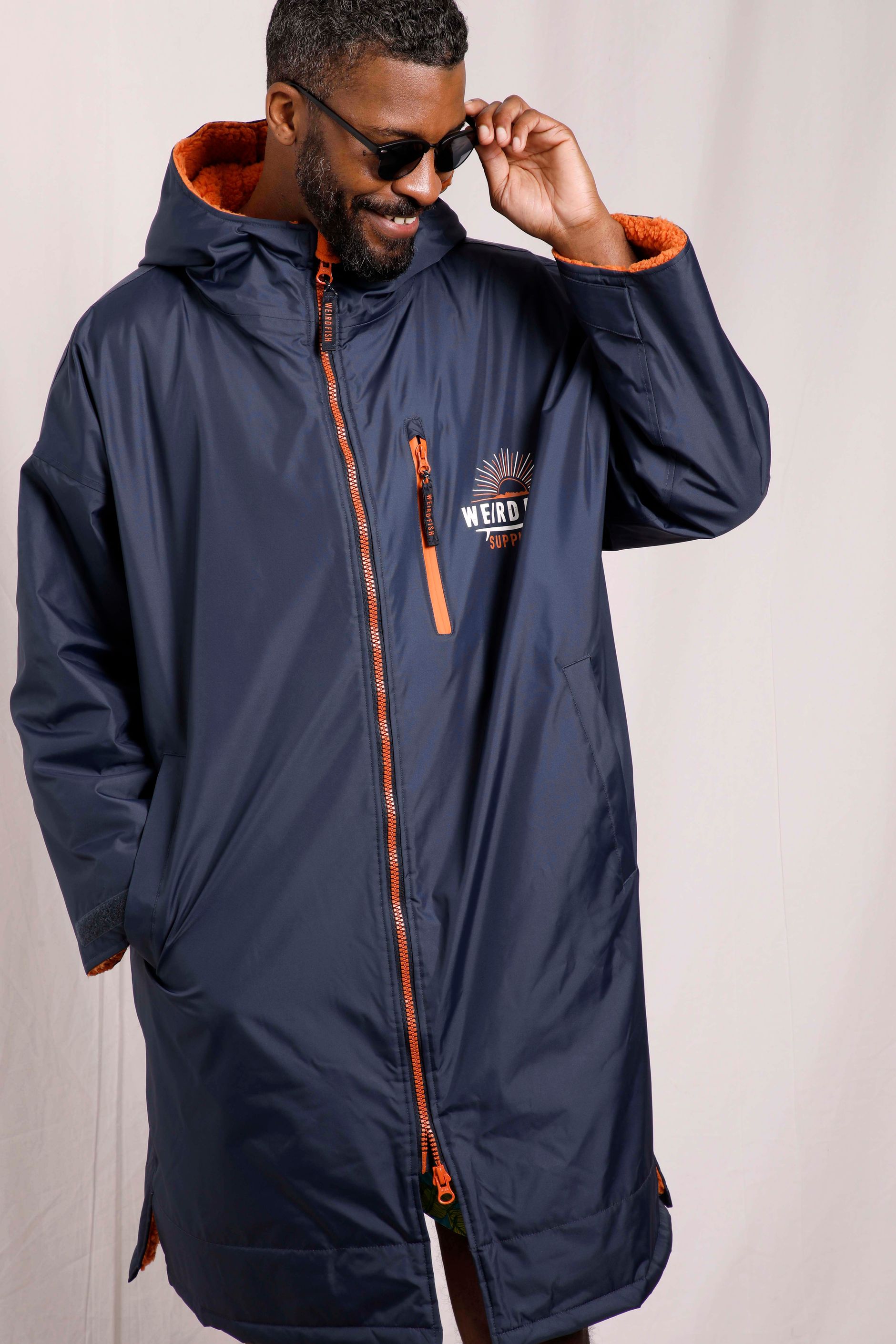 Atlantic Unisex Waterproof Changing Robe Navy | Weird Fish