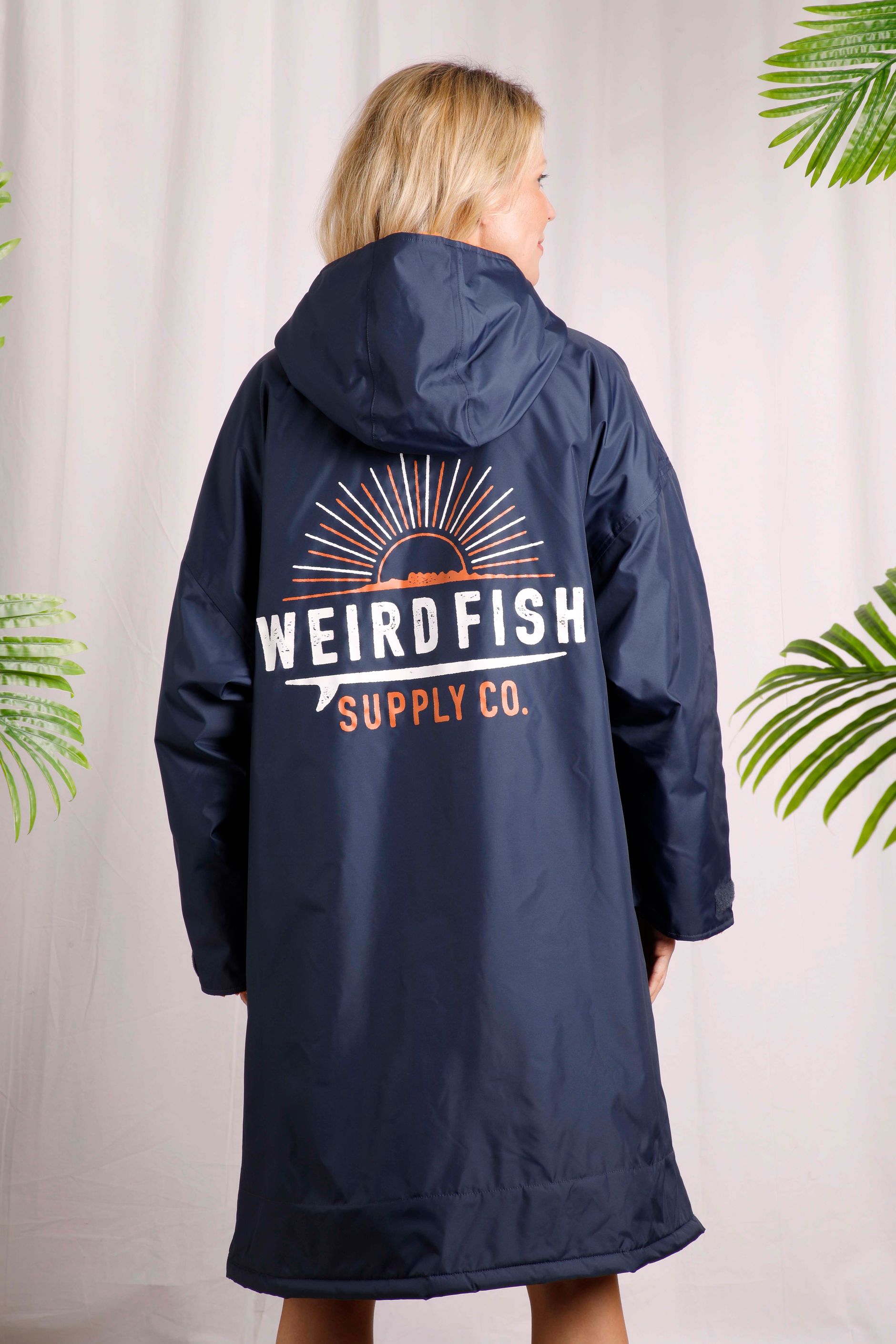 Atlantic Unisex Waterproof Changing Robe Navy | Weird Fish