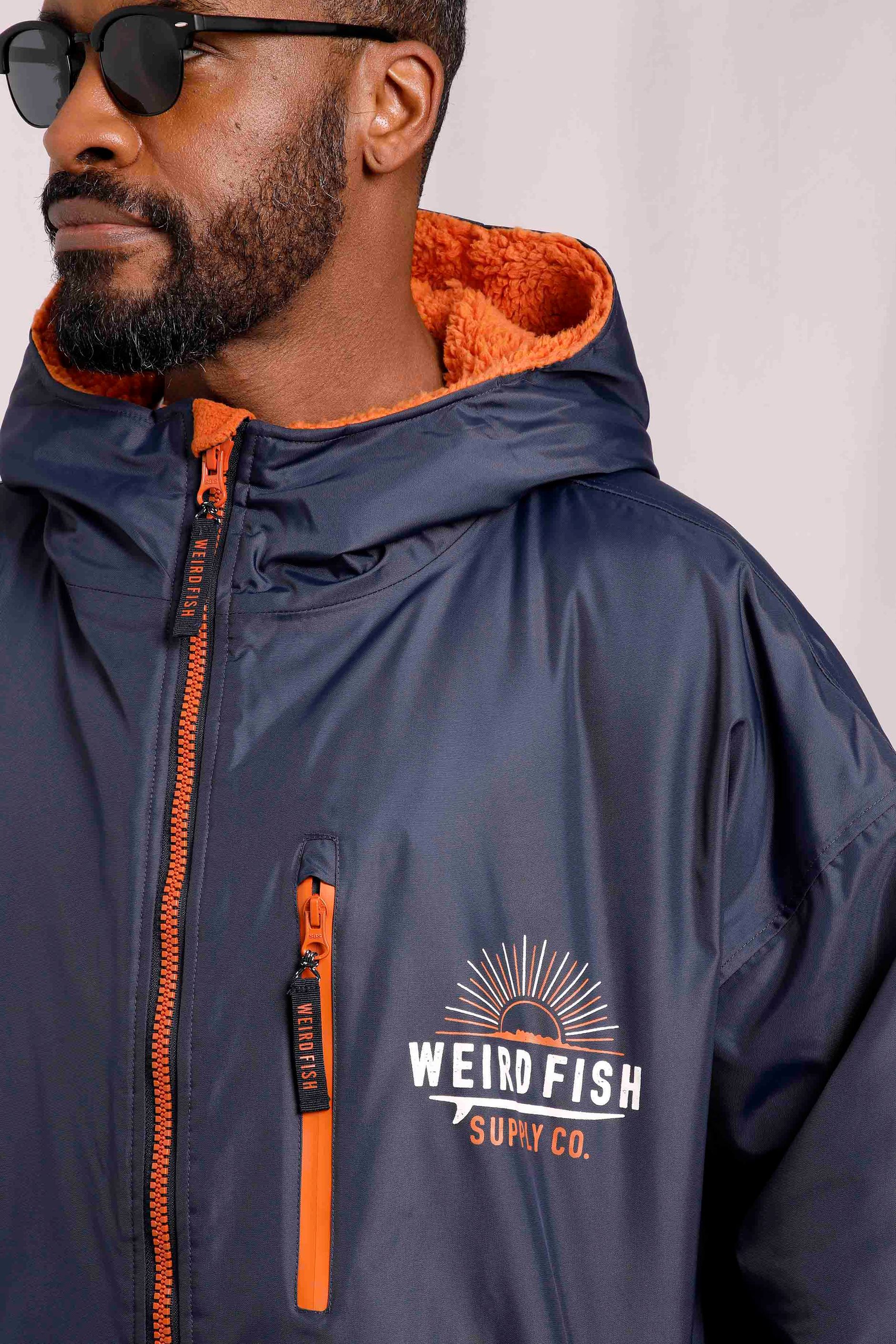 Atlantic Unisex Waterproof Changing Robe Navy | Weird Fish
