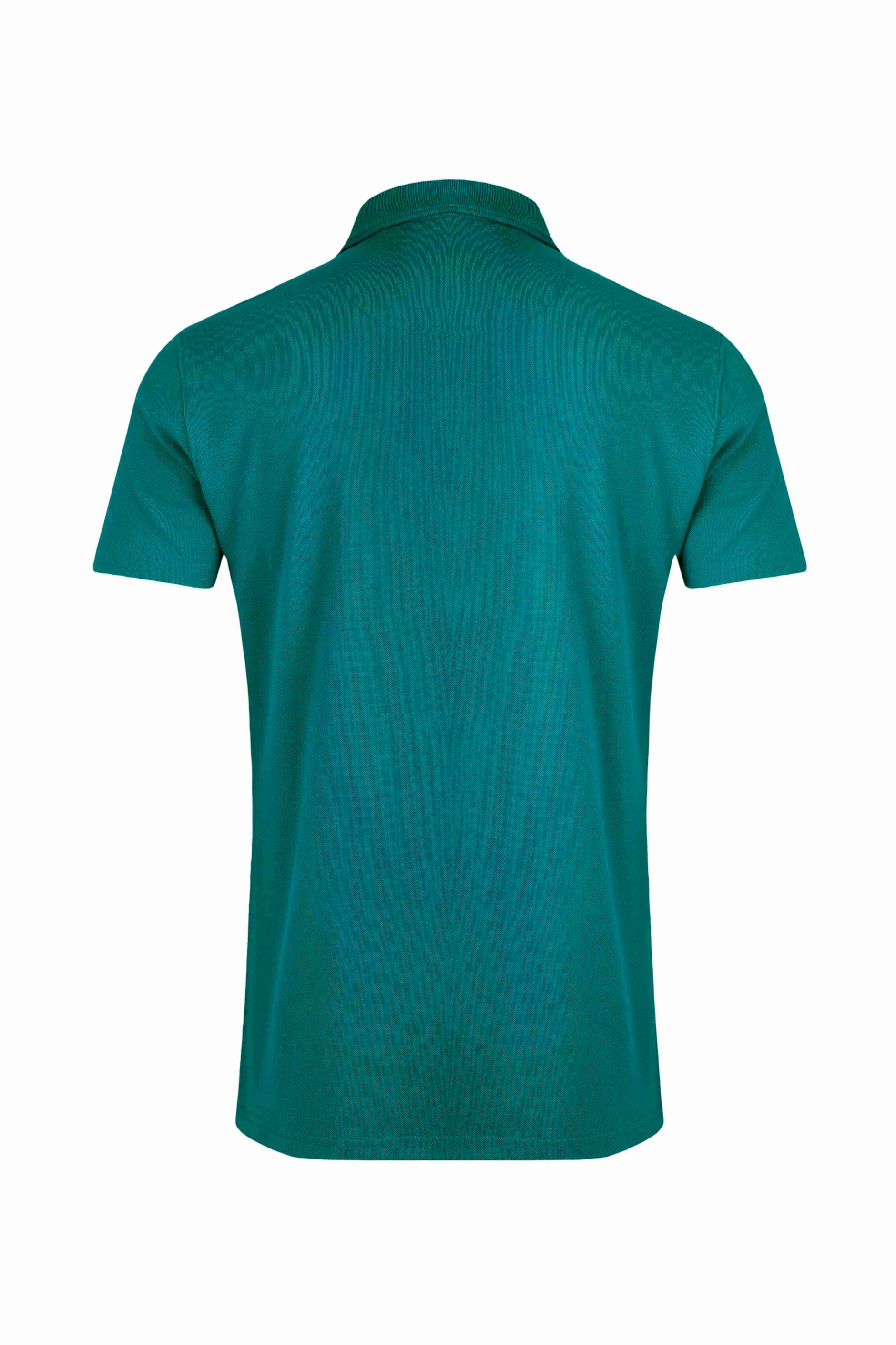 Miles Organic Cotton Pique Polo Peacock Blue | Weird Fish