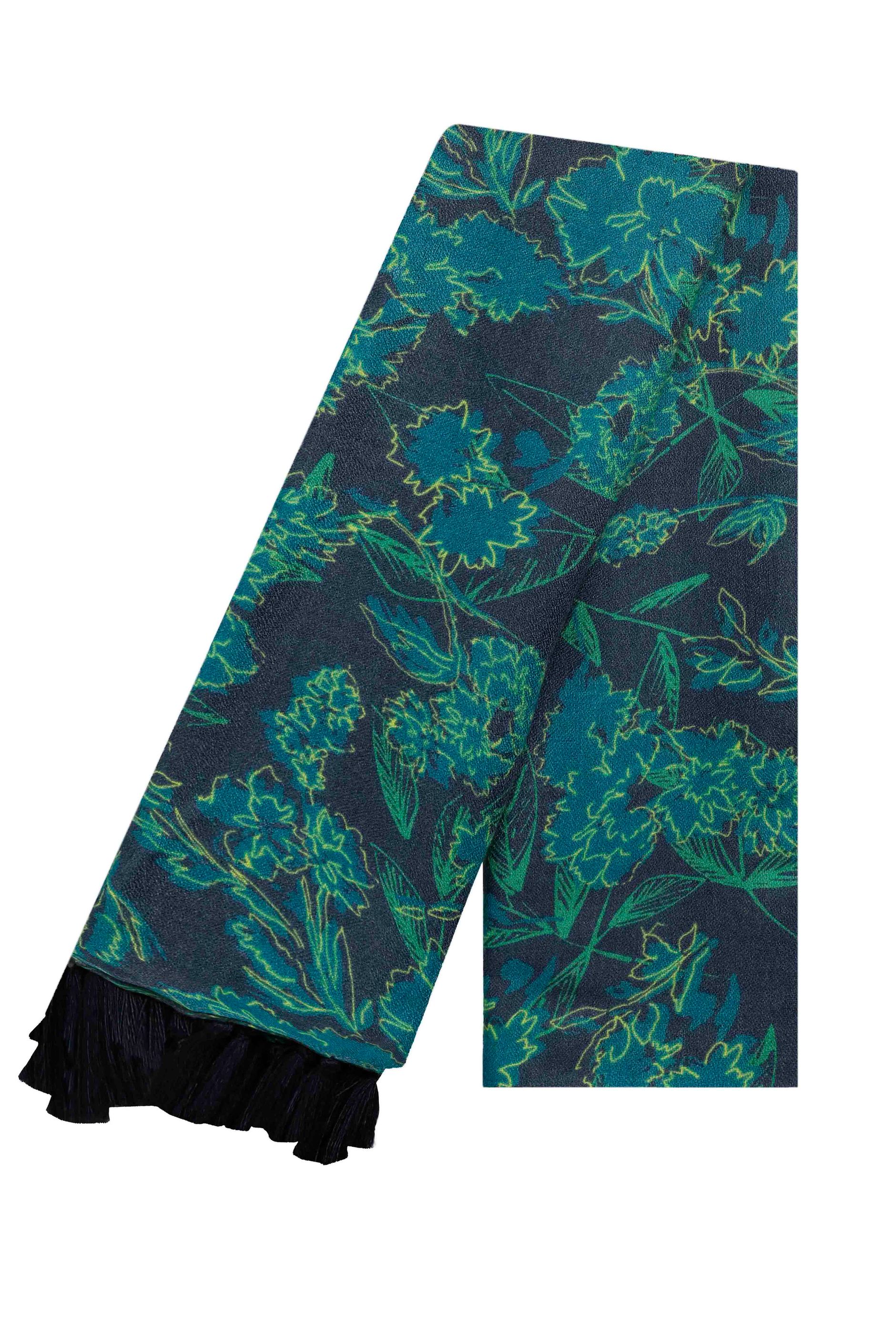 Marelia Eco Printed Scarf Night Blue | Weird Fish