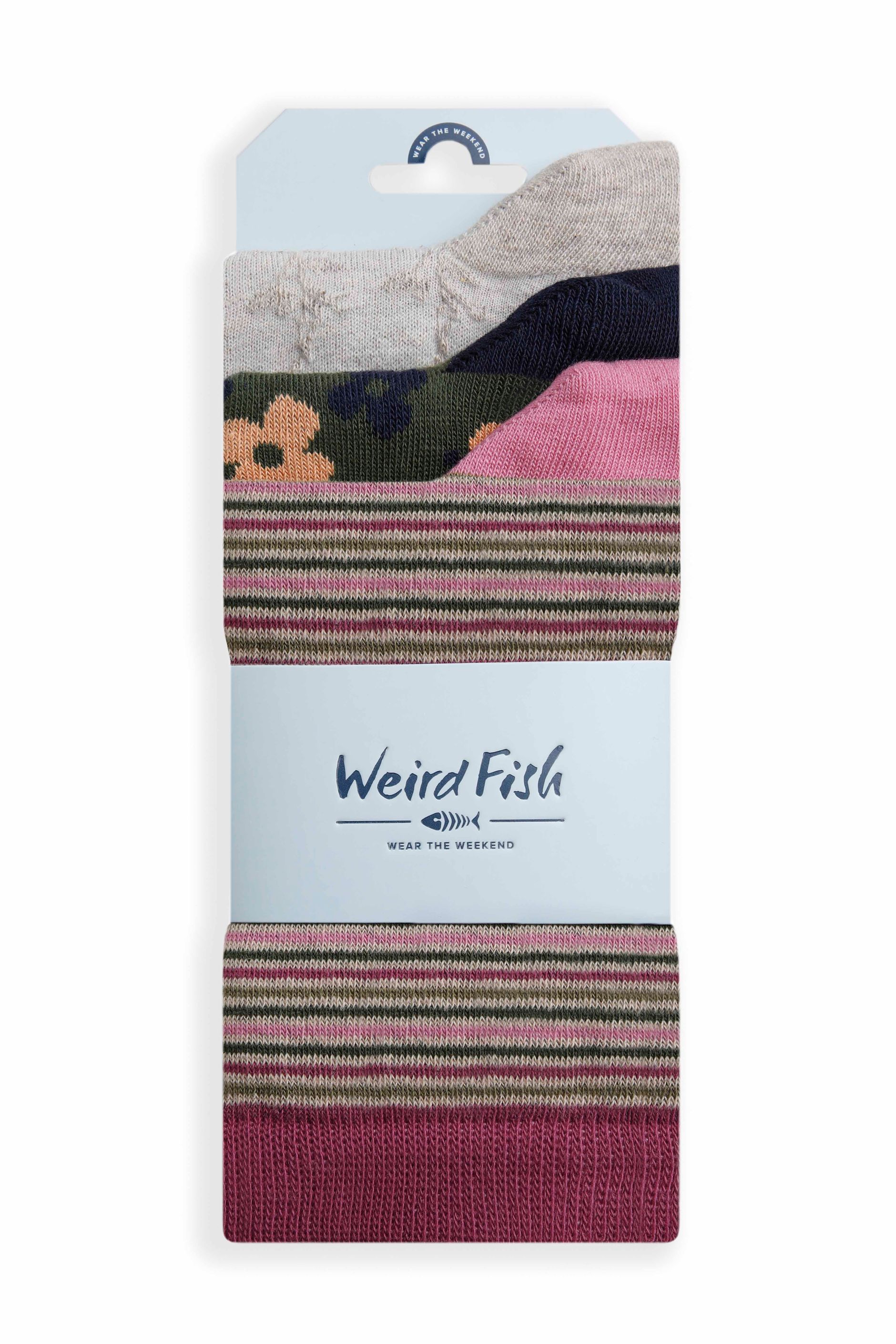 Parade Patterned Socks 3 Pack Olive Green | Weird Fish