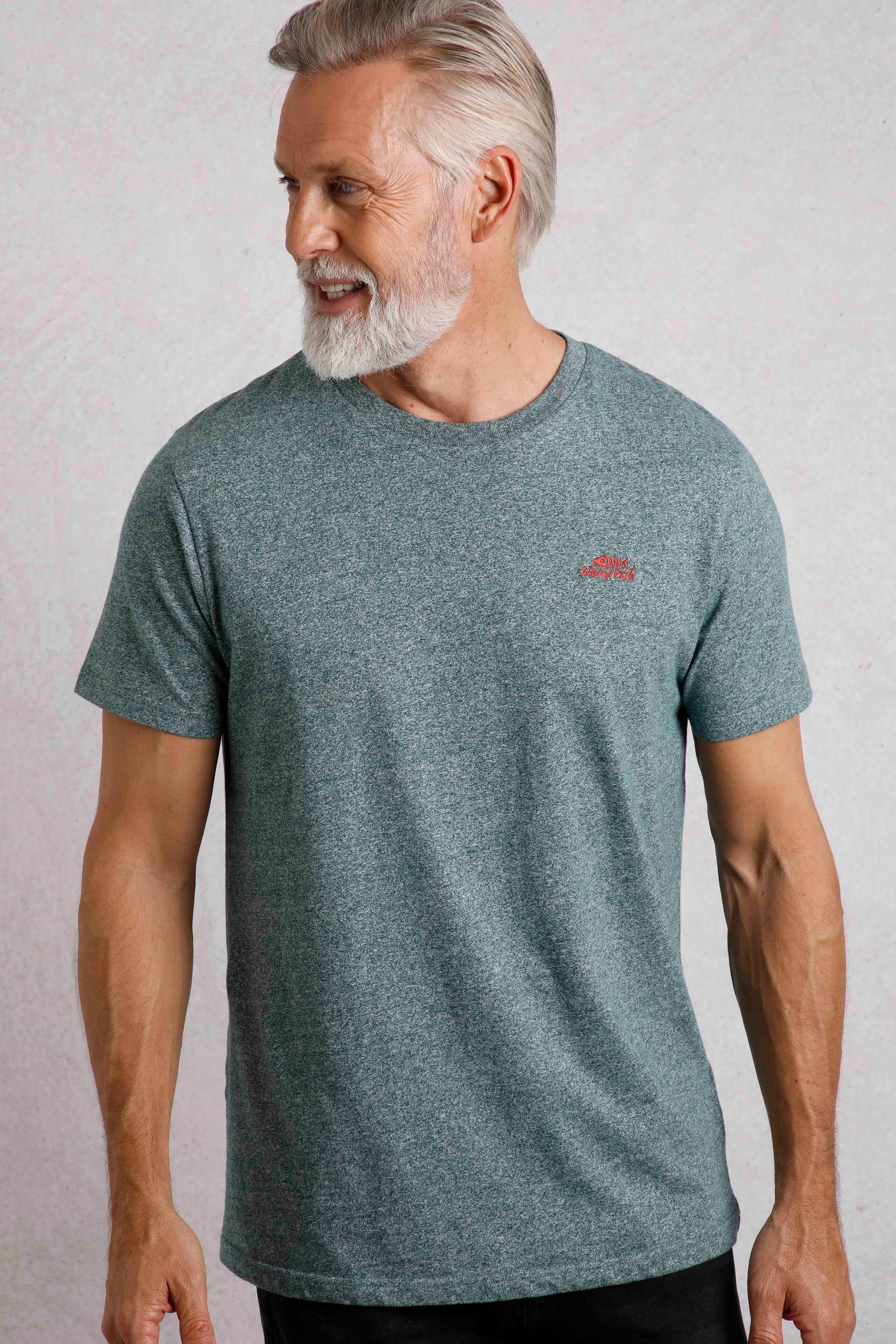 Fished Organic Branded T-Shirt Forest Green | Weird Fish