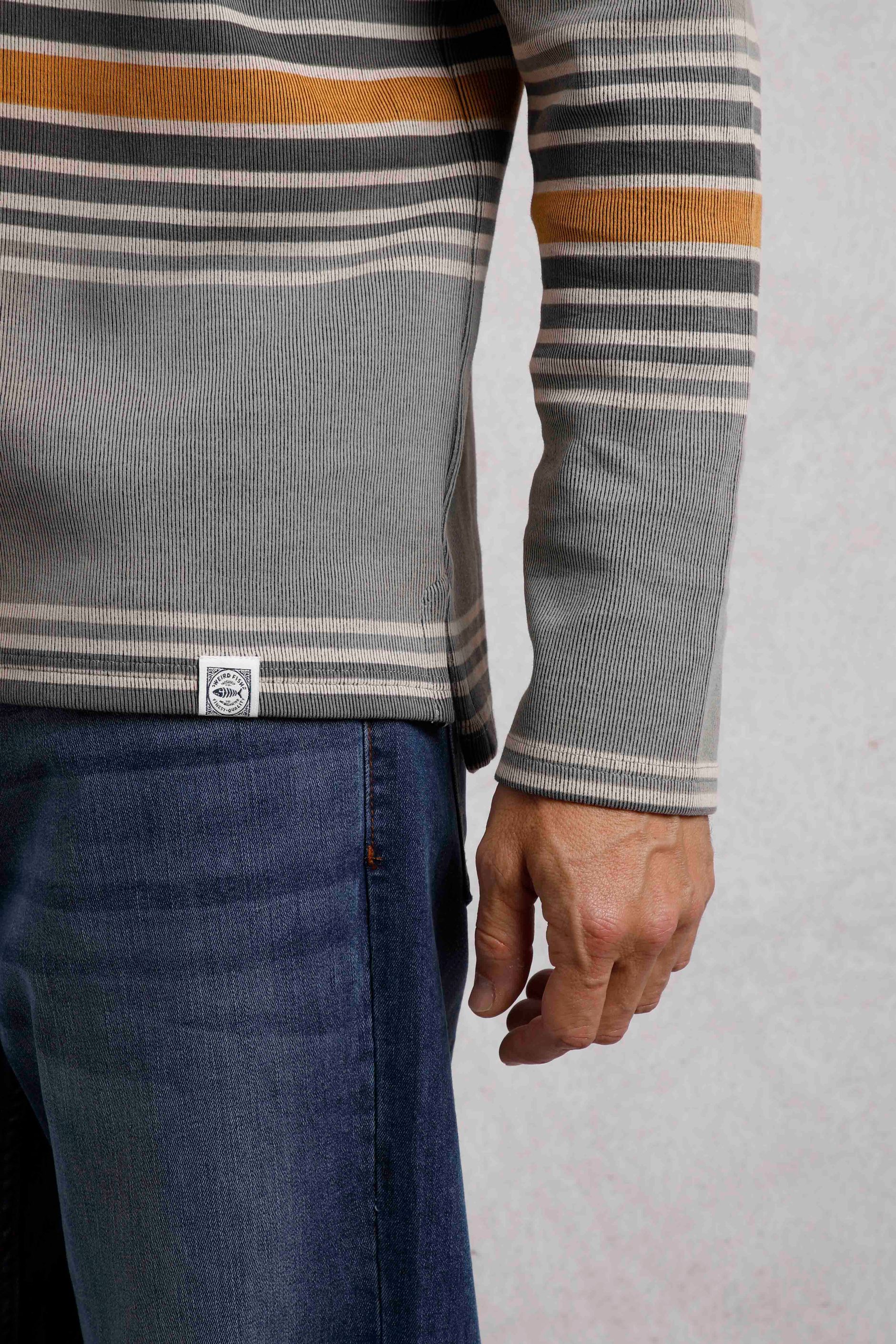 Caudale Heavyweight Stripe Rib Rugby Limestone | Weird Fish