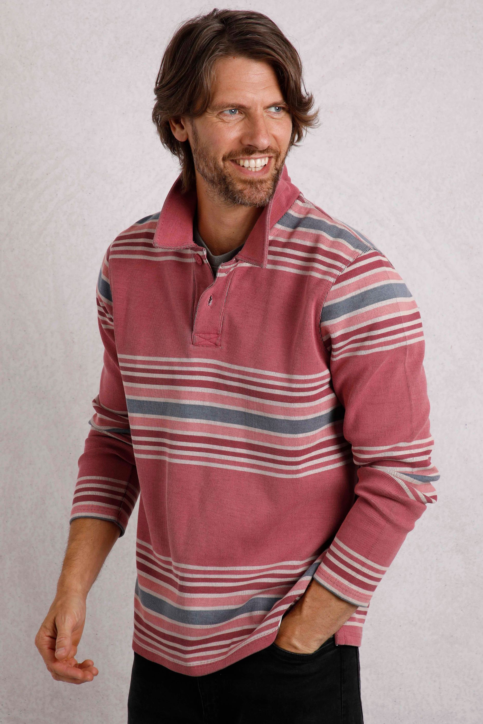 Caudale Heavyweight Stripe Rib Rugby Baked Apple | Weird Fish