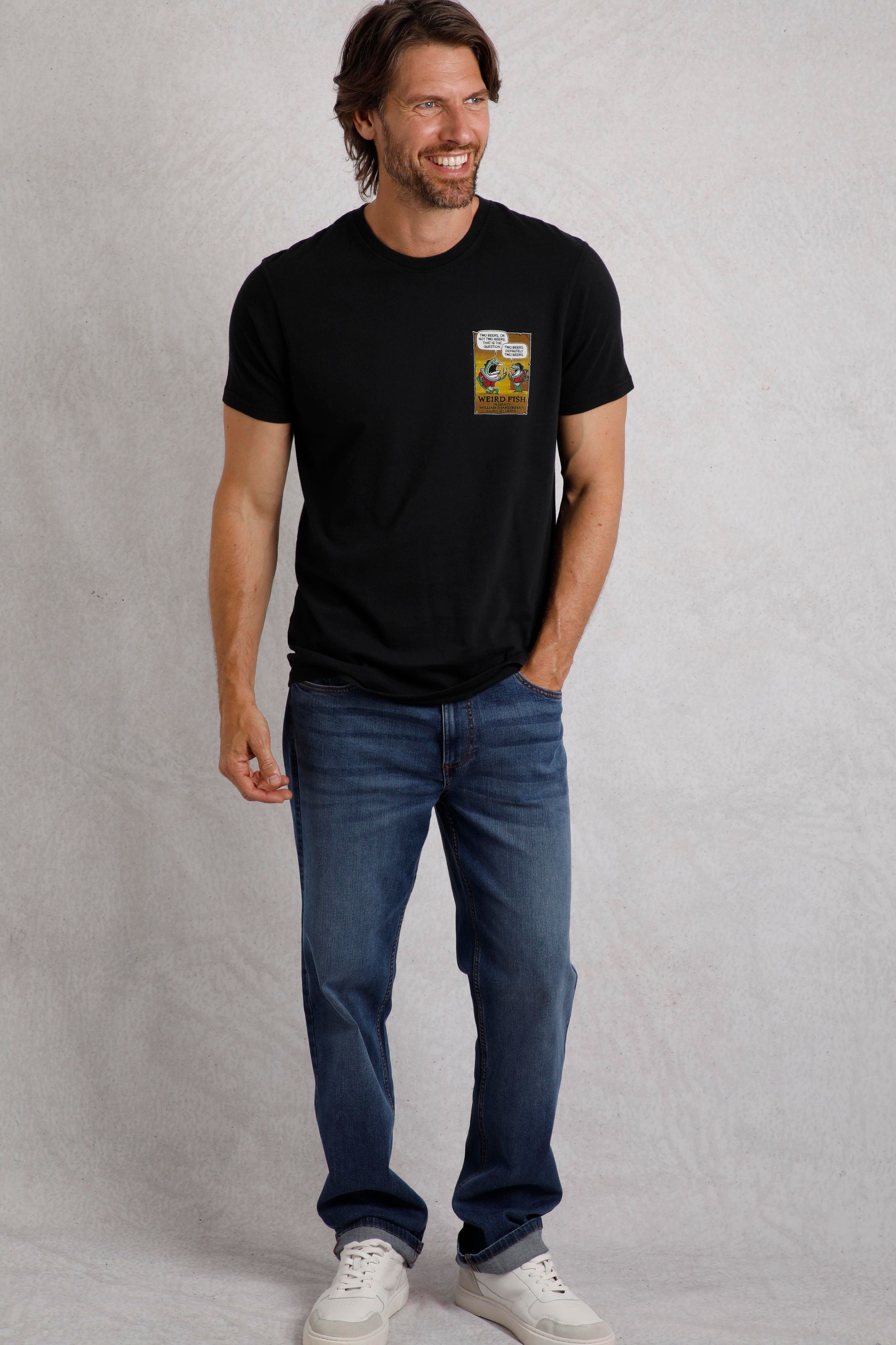 Two Beers Artist T-Shirt Black | Weird Fish