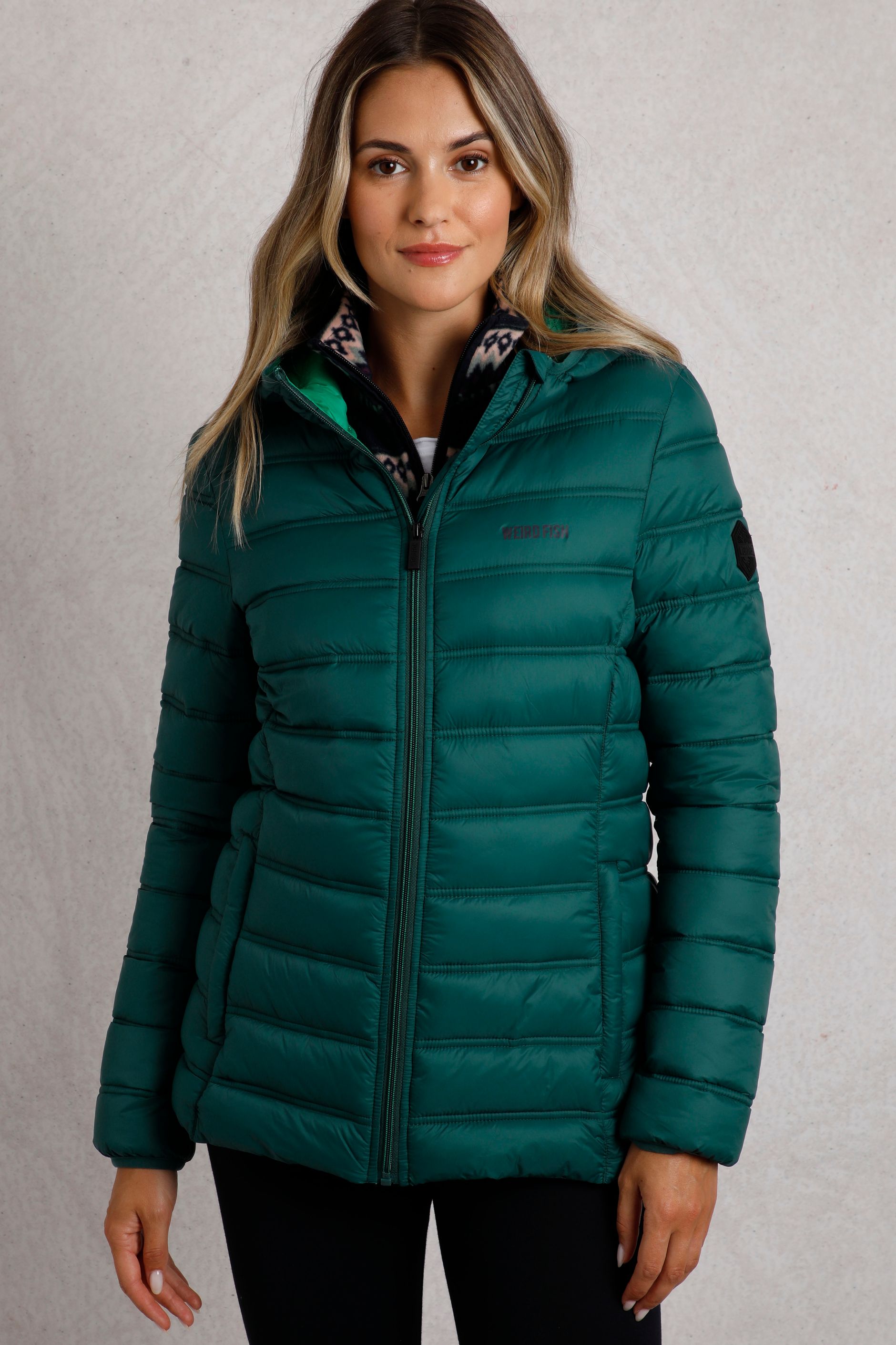 Eshka Lightweight Padded Jacket Cedar Green | Weird Fish