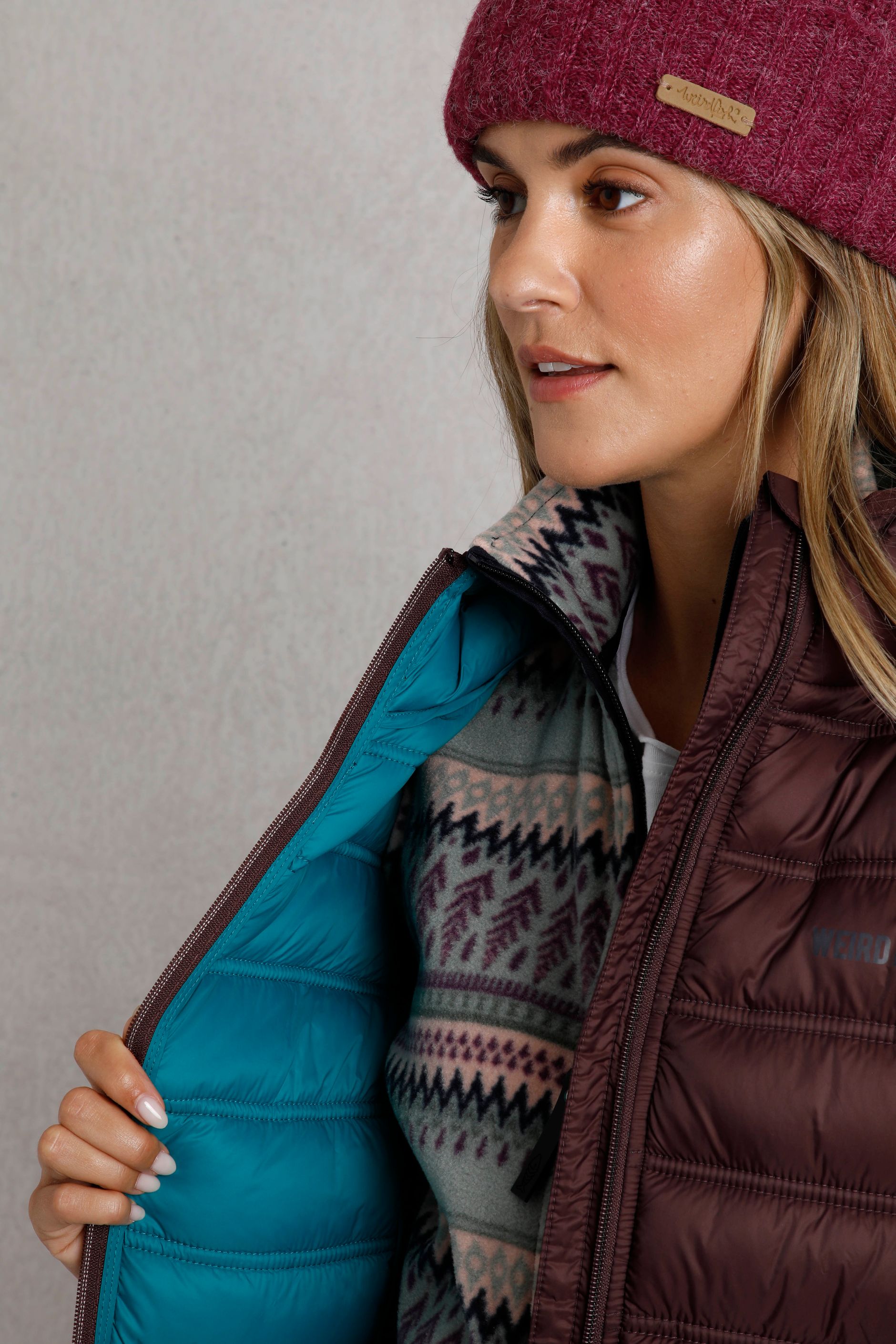 Eshka Lightweight Padded Jacket Mulled Wine | Weird Fish