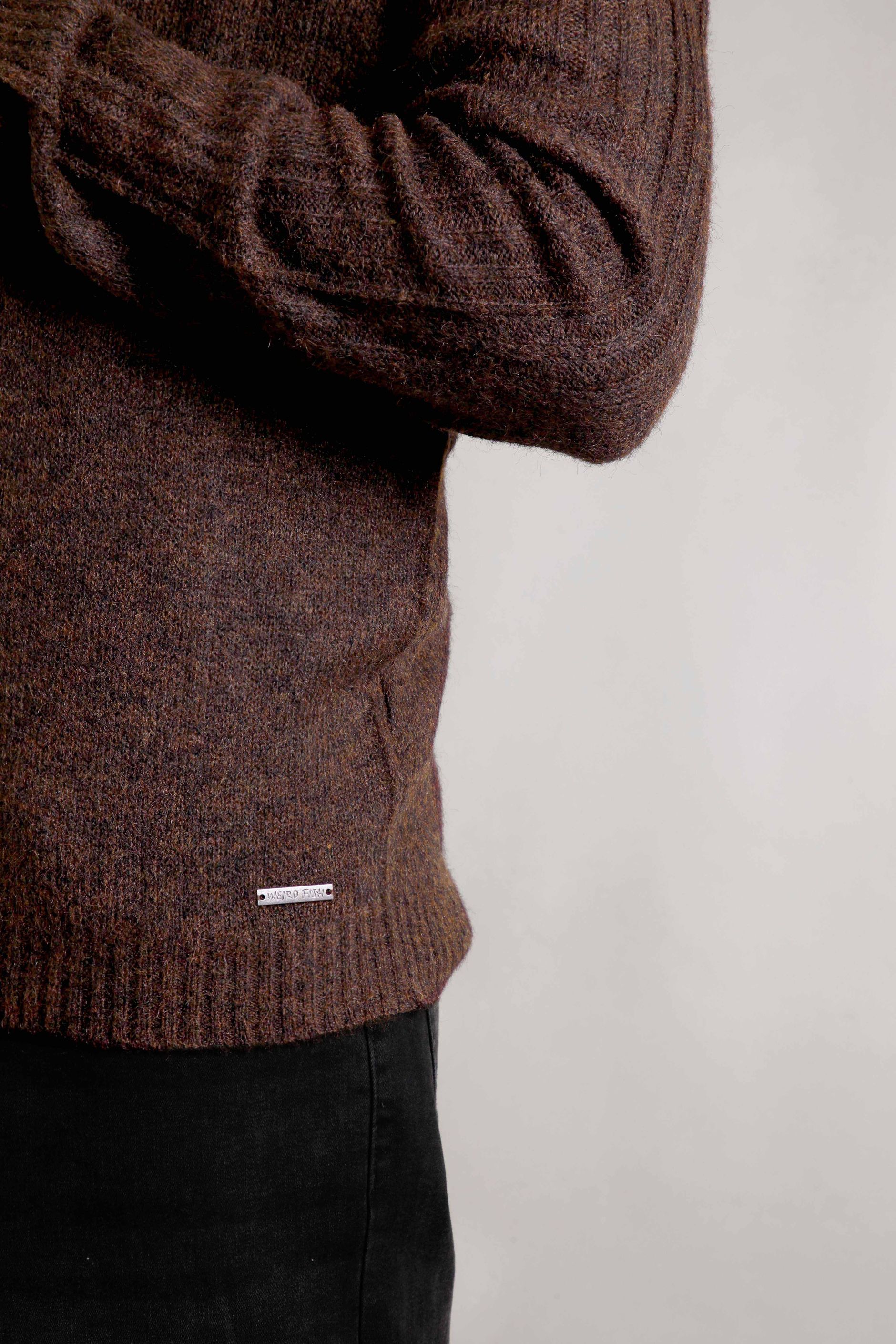 Graham Eco Shawl Collar Jumper Chocolate | Weird Fish