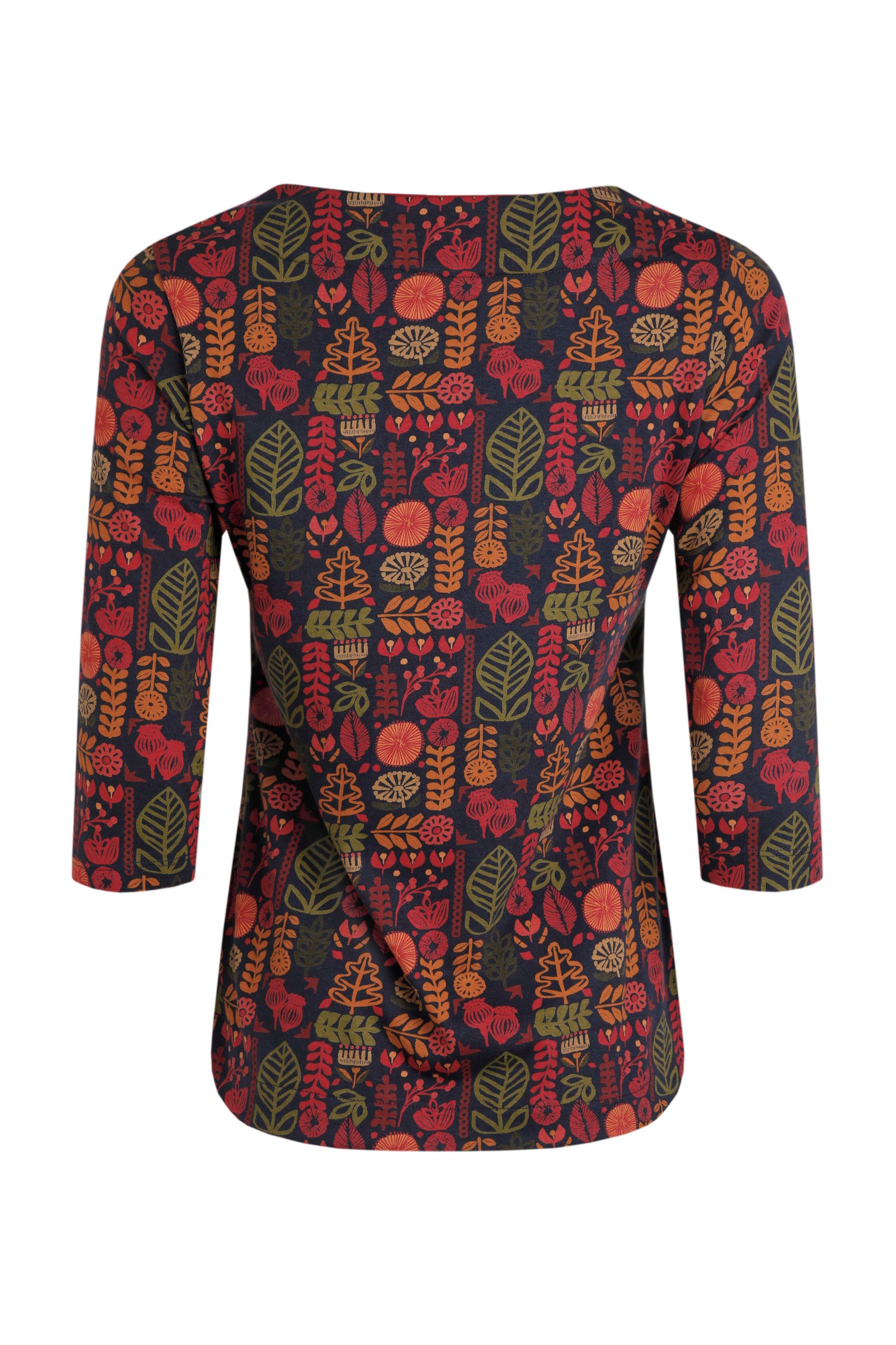 Rachel Printed Jersey T-Shirt Navy | Weird Fish