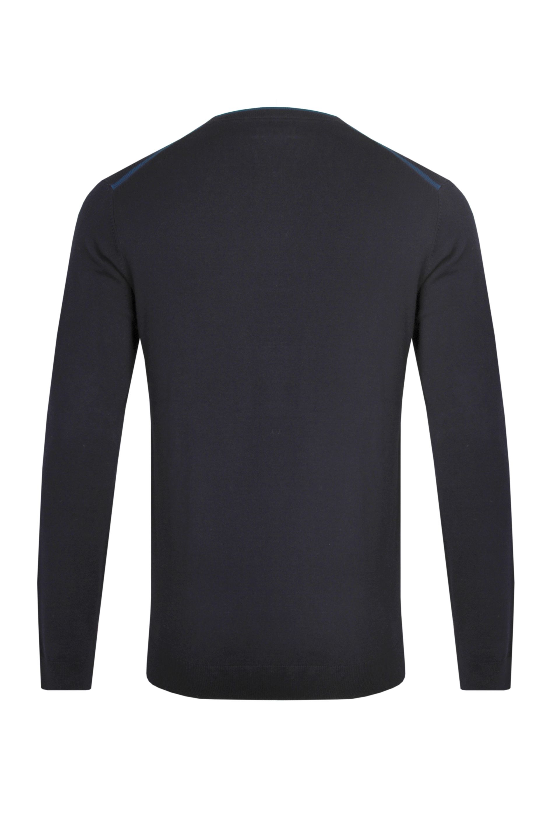 Noah Crew Neck Fine Knit Jumper Midnight | Weird Fish