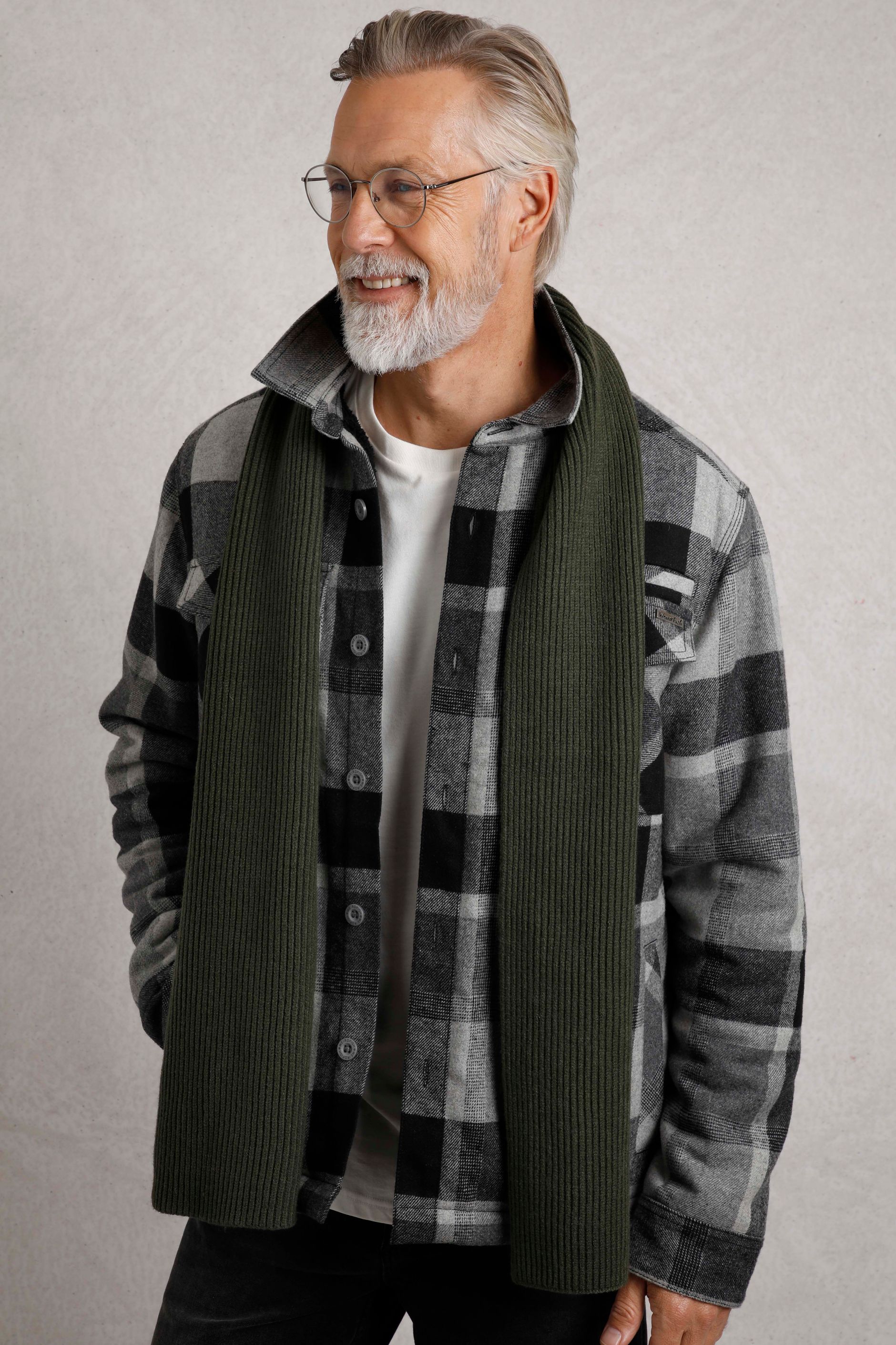 Stornoway Ribbed Scarf Fir Green | Weird Fish