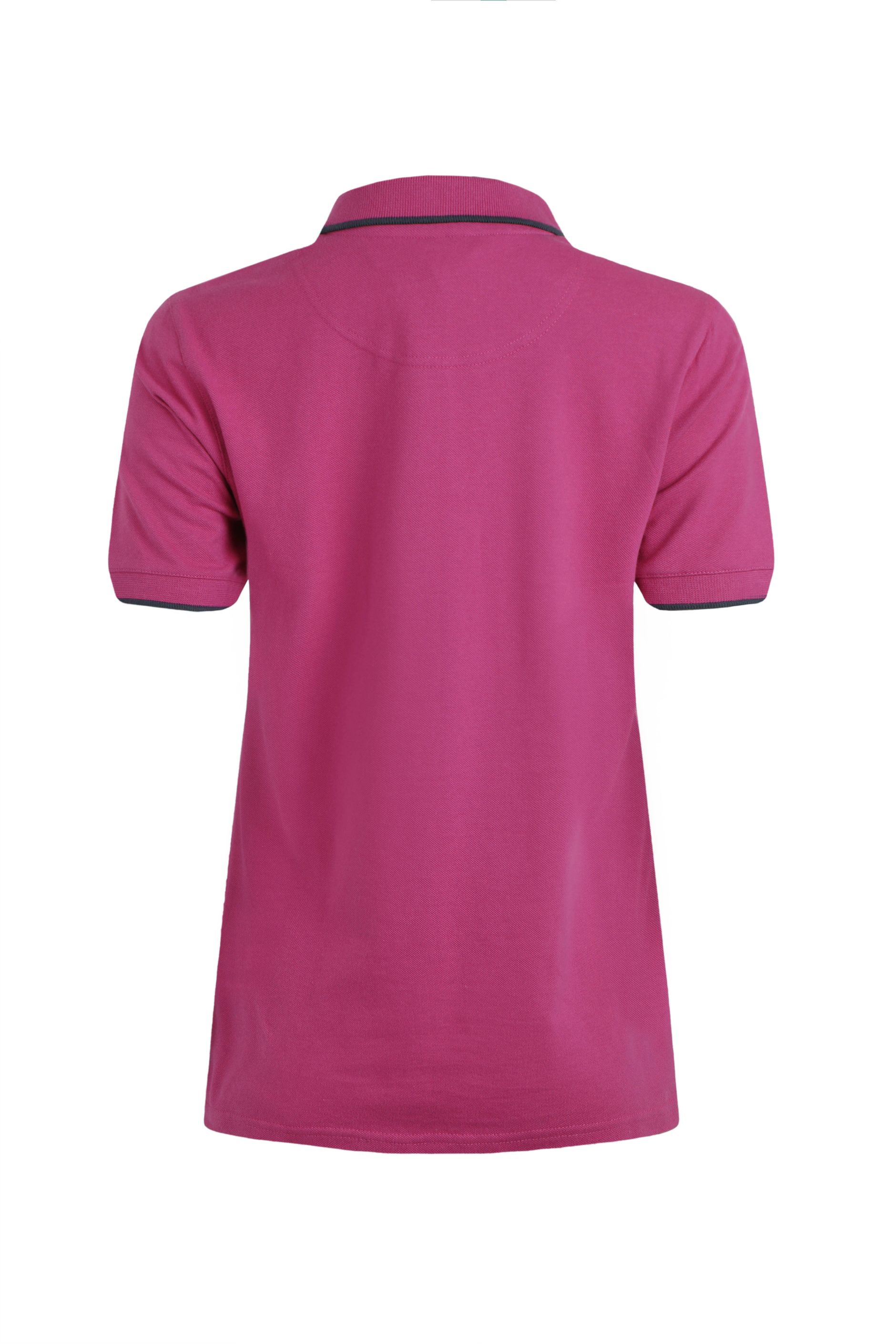 Pammie Pique Polo Shirt Dark Raspberry | Weird Fish
