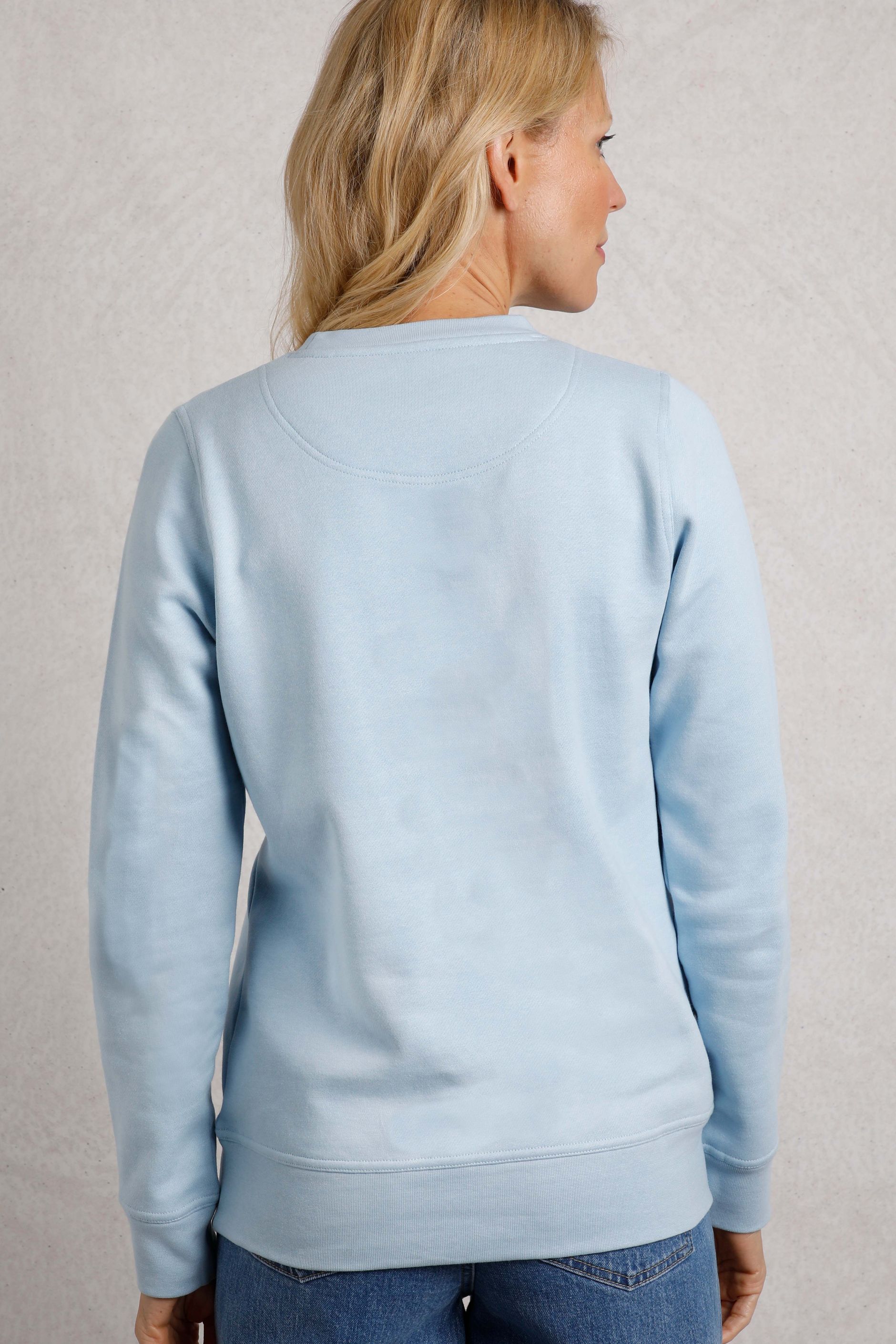 Abigail Jersey Crew Neck Sweatshirt Powder Blue | Weird Fish