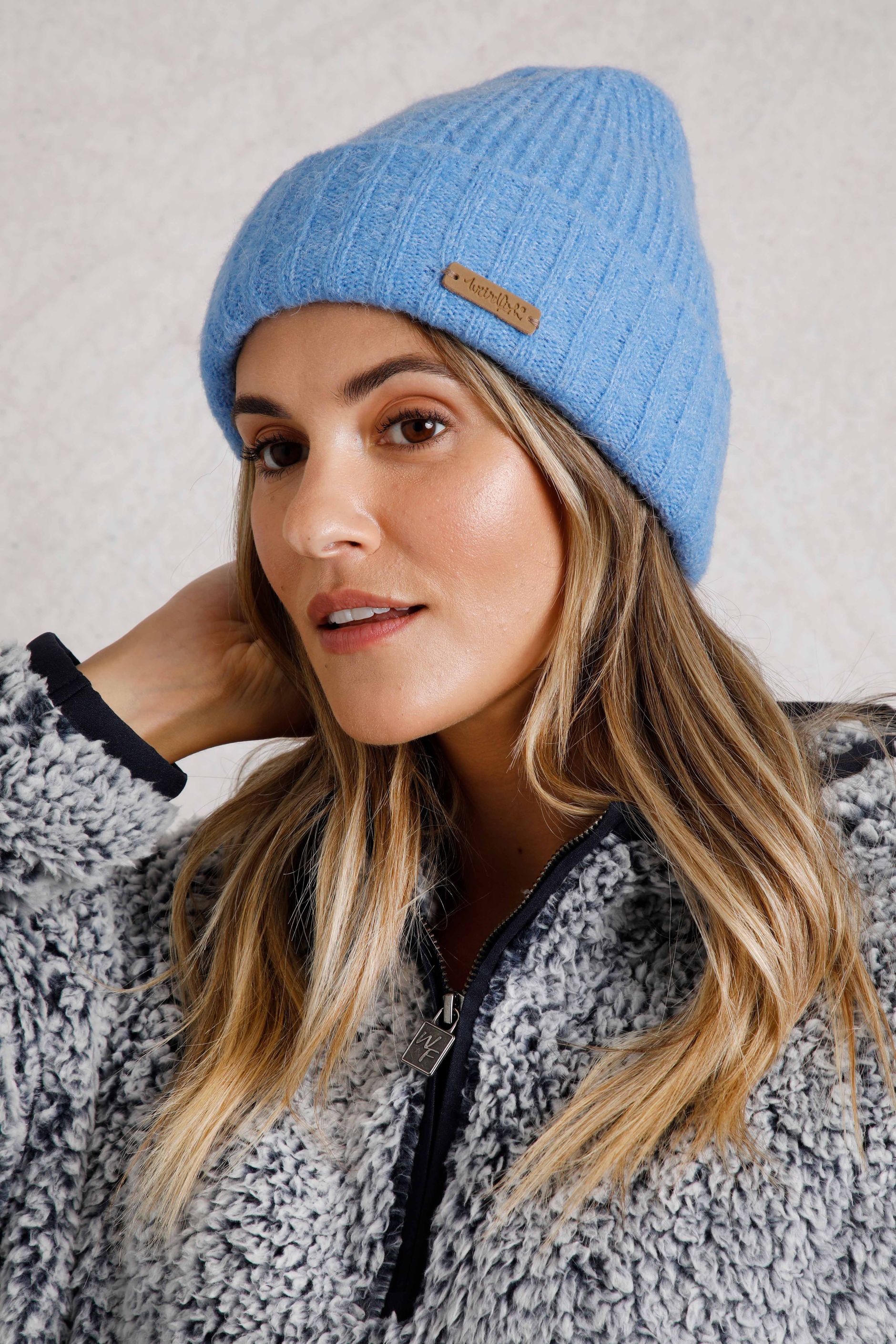 Neve Ribbed Beanie Hat Cool Blue | Weird Fish