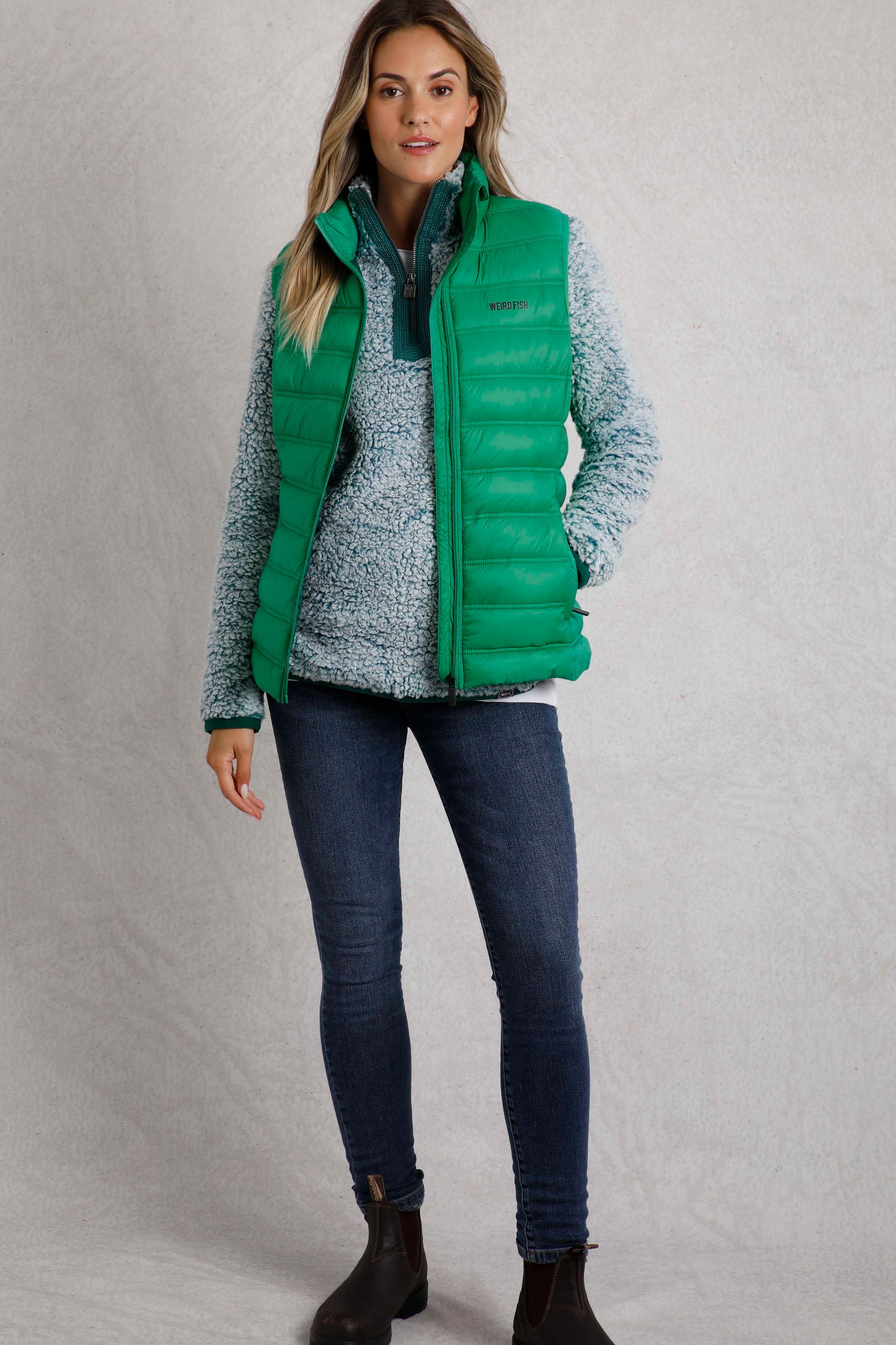 Atissa Lightweight Padded Gilet Evergreen | Weird Fish