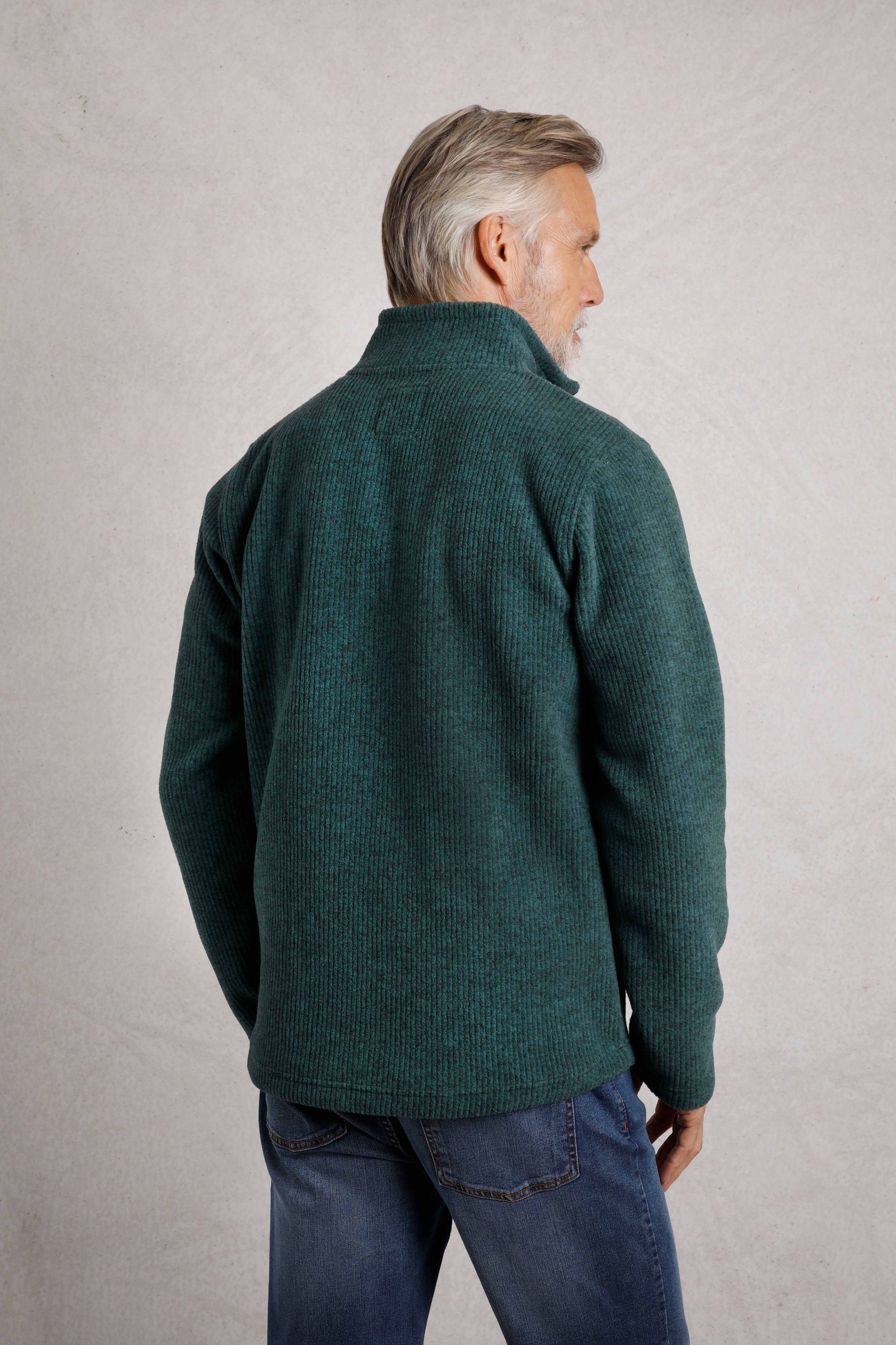 Newport Eco 1/4 Zip Rib Fleece Ivy | Weird Fish