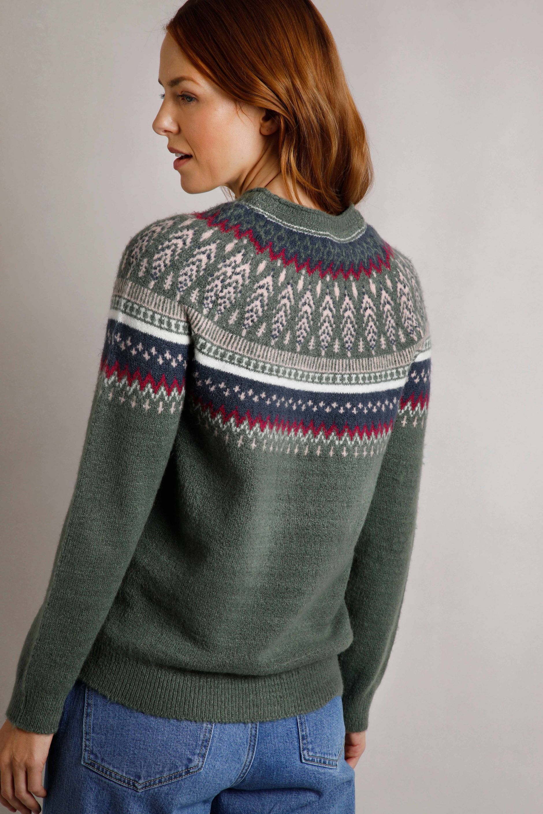 Lowell Fair Isle Jumper Ivy | Weird Fish