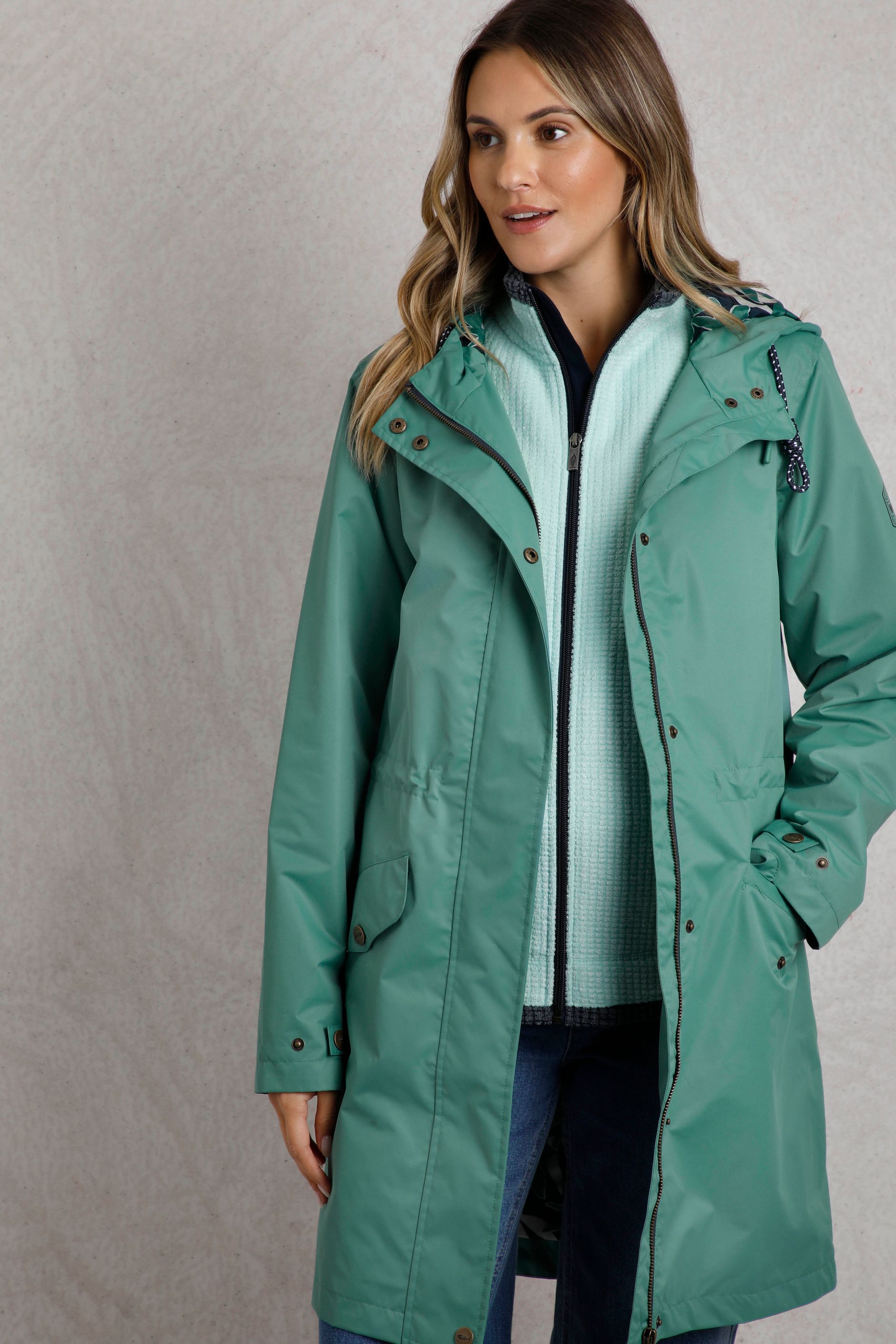 Delara Showerpoof Jacket Dark Jade | Weird Fish