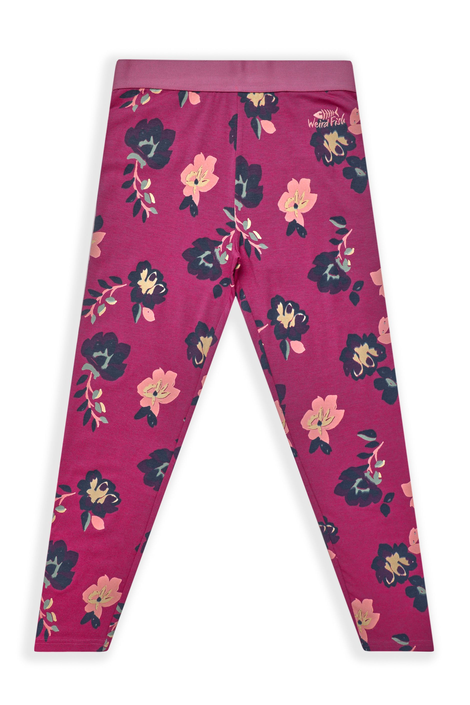 Livvy Girls Printed Leggings Boysenberry | Weird Fish