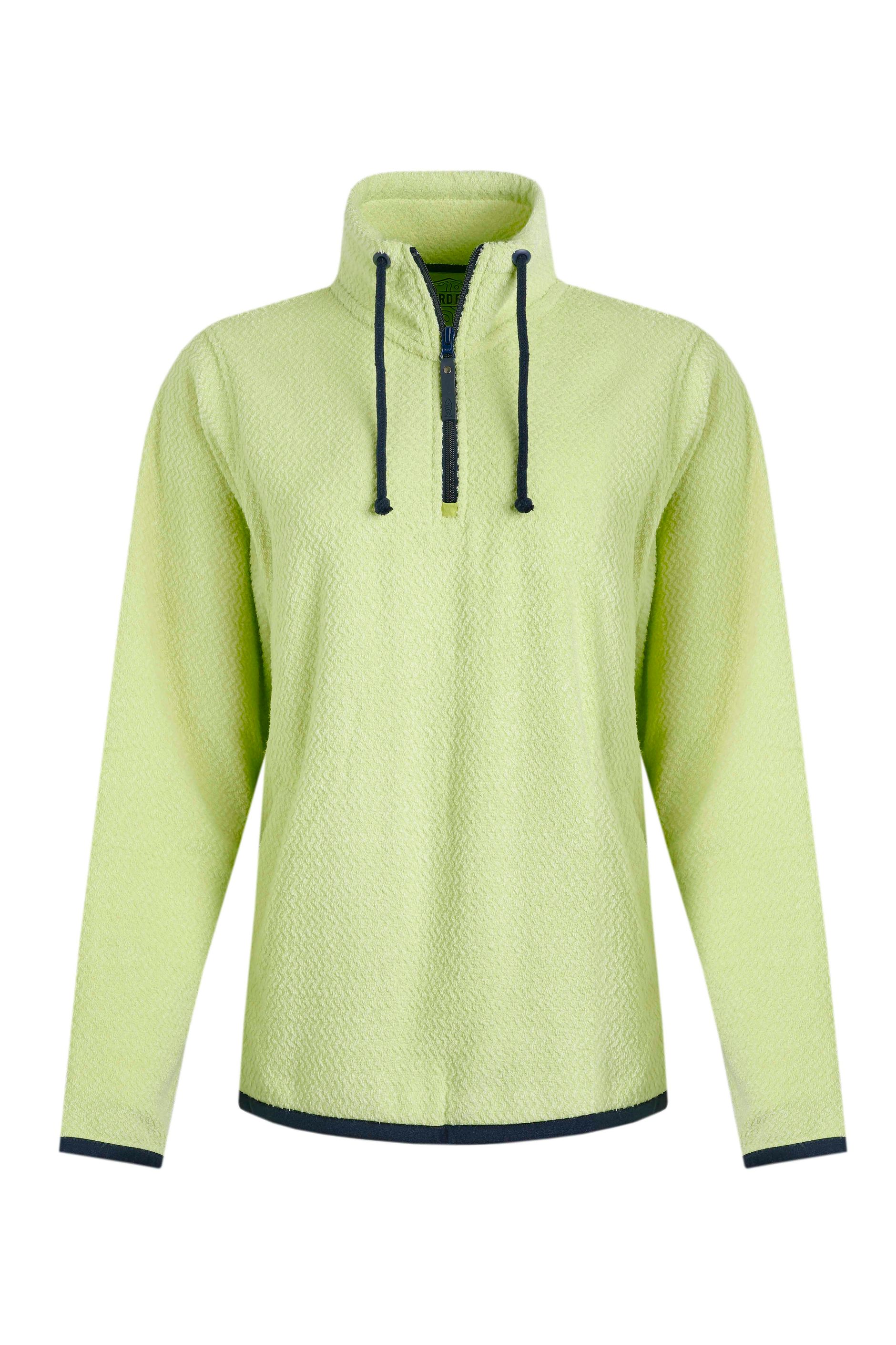 Odina Eco 1/4 Zip Zig Zag Fleece Acid Lime | Weird Fish