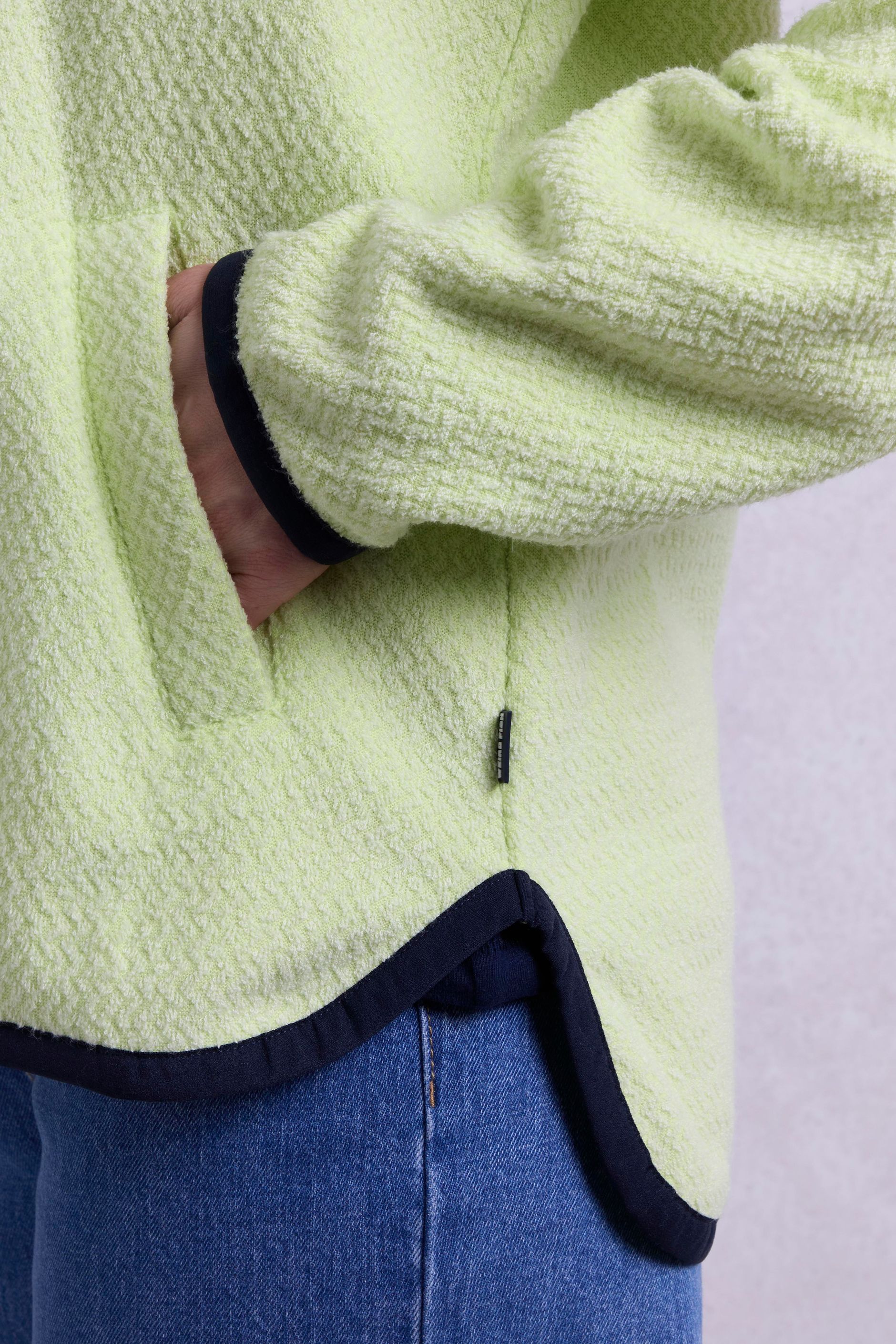 Odina Eco 1/4 Zip Zig Zag Fleece Acid Lime | Weird Fish