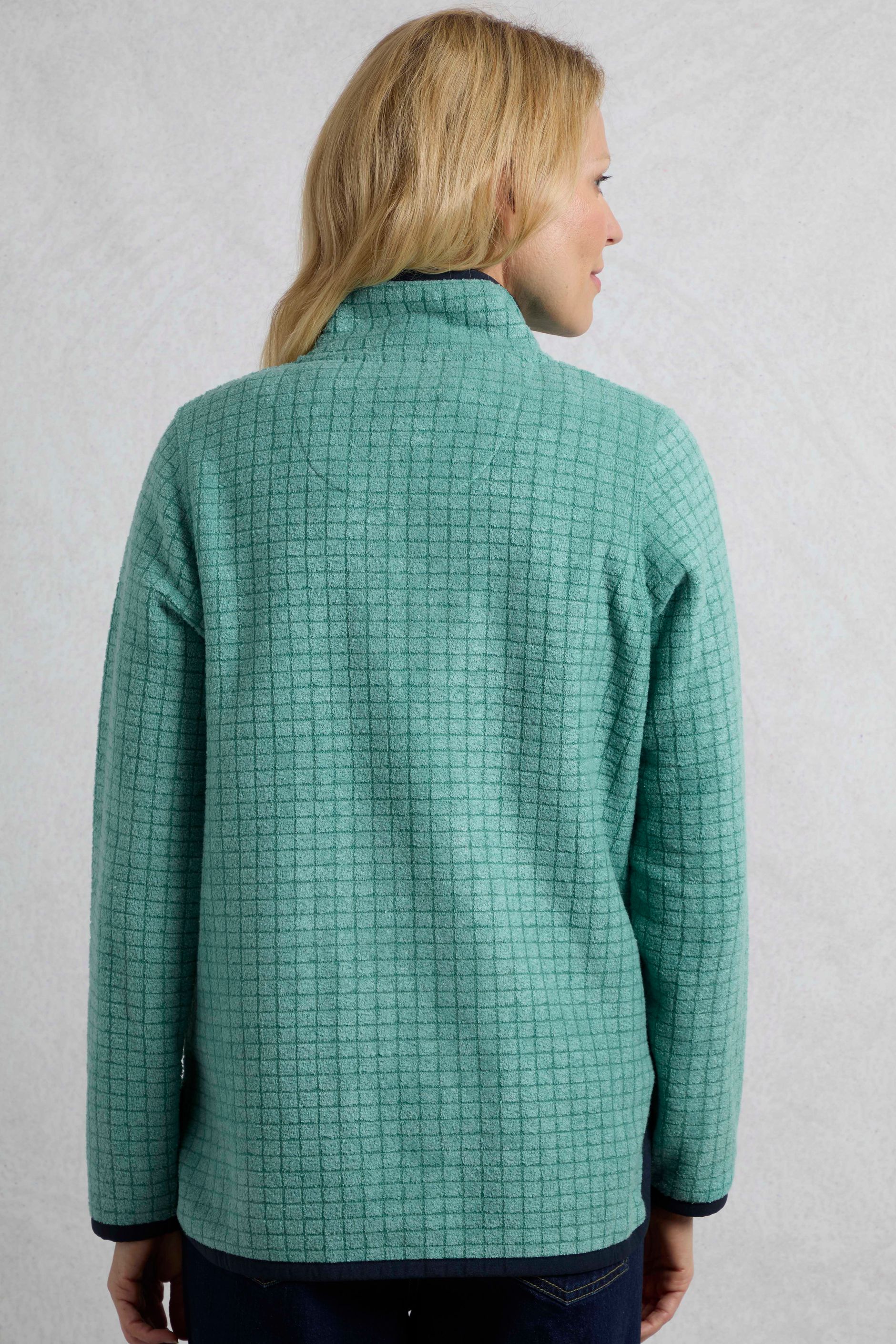 Tilly Eco Full Zip Grid Fleece Viridis | Weird Fish