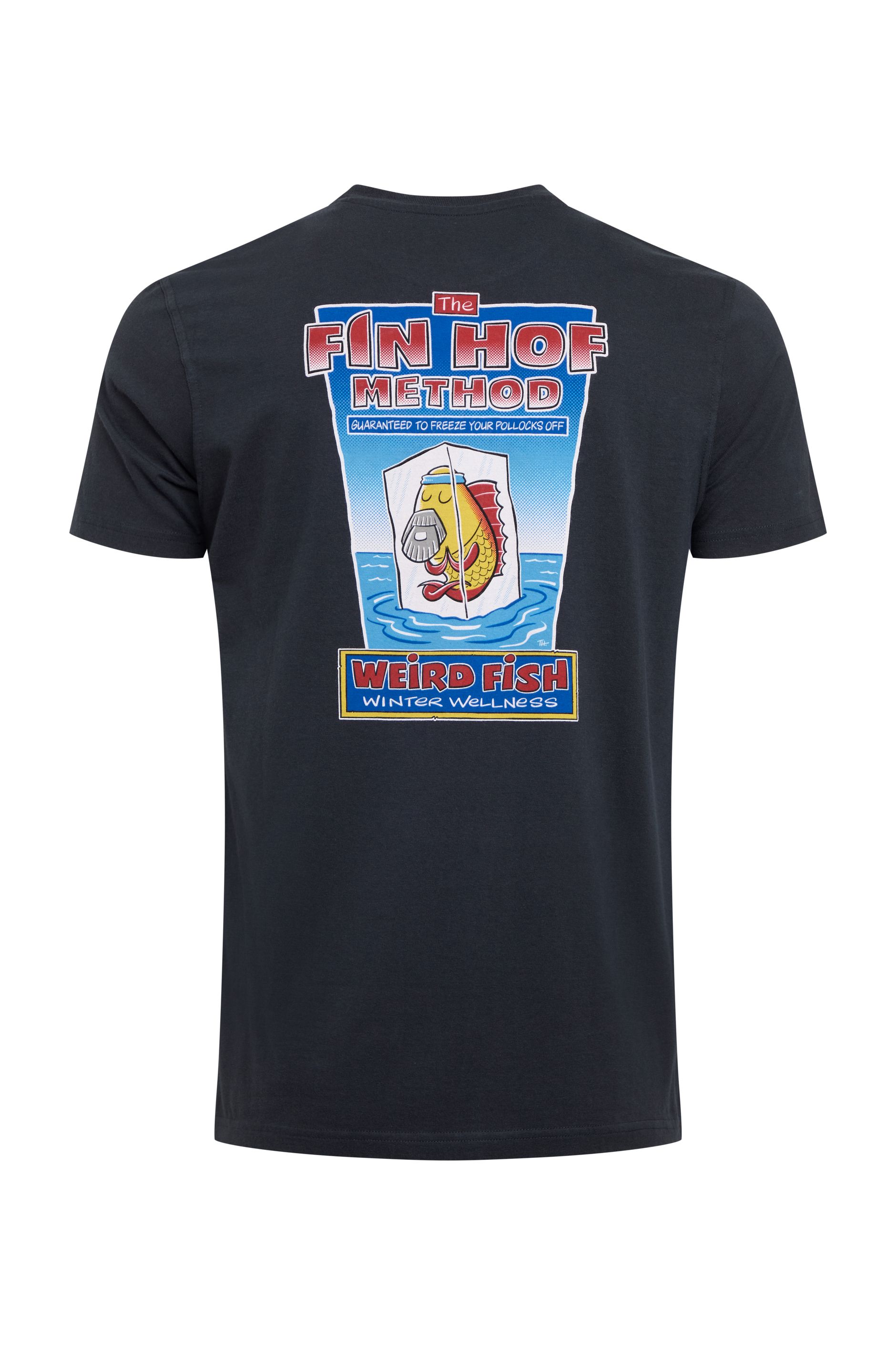 Fin Hof Back Print Artist T-Shirt Navy | Weird Fish