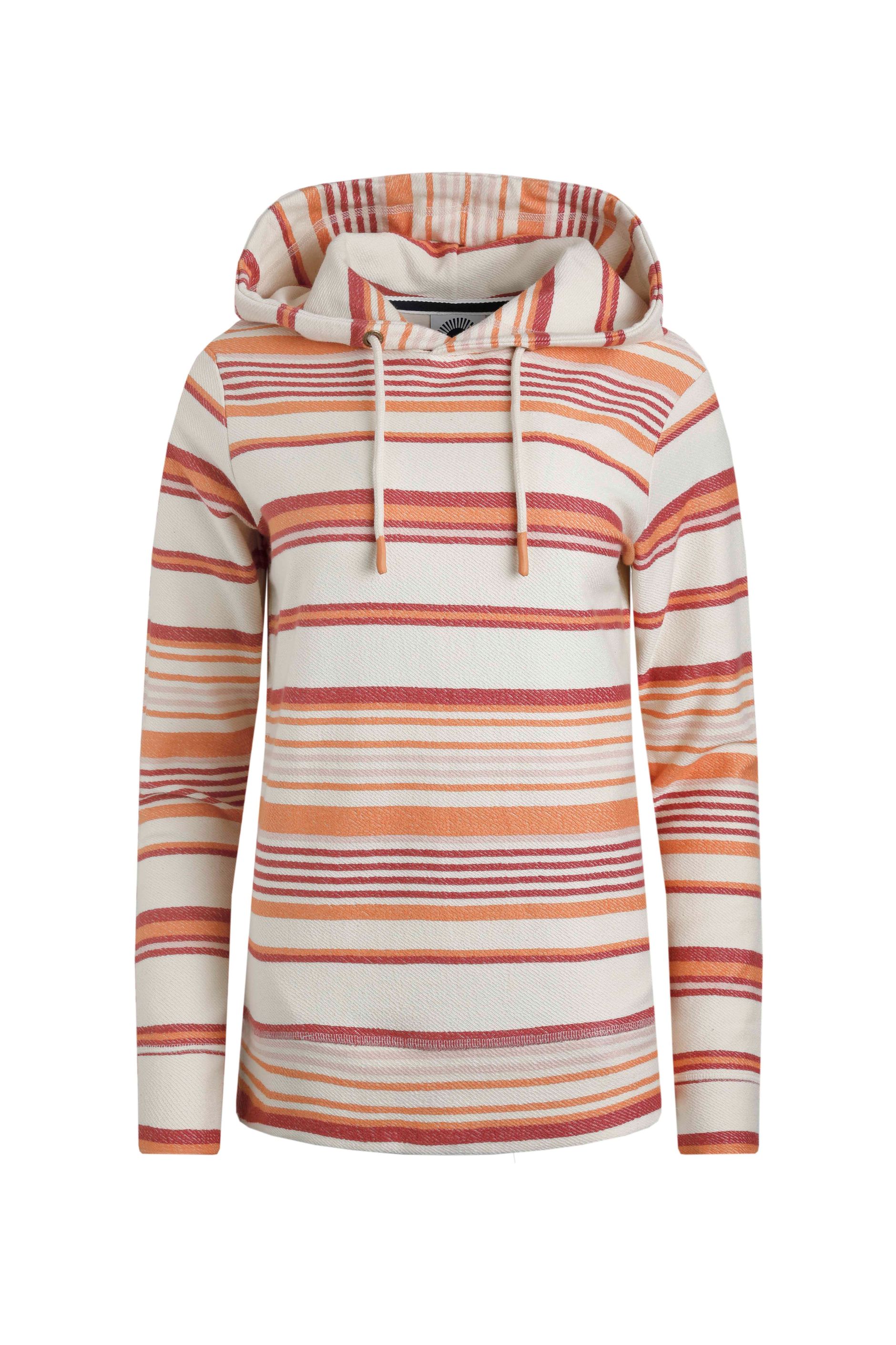 Serrin Organic Cotton Stripe Hoodie Peachblossom | Weird Fish