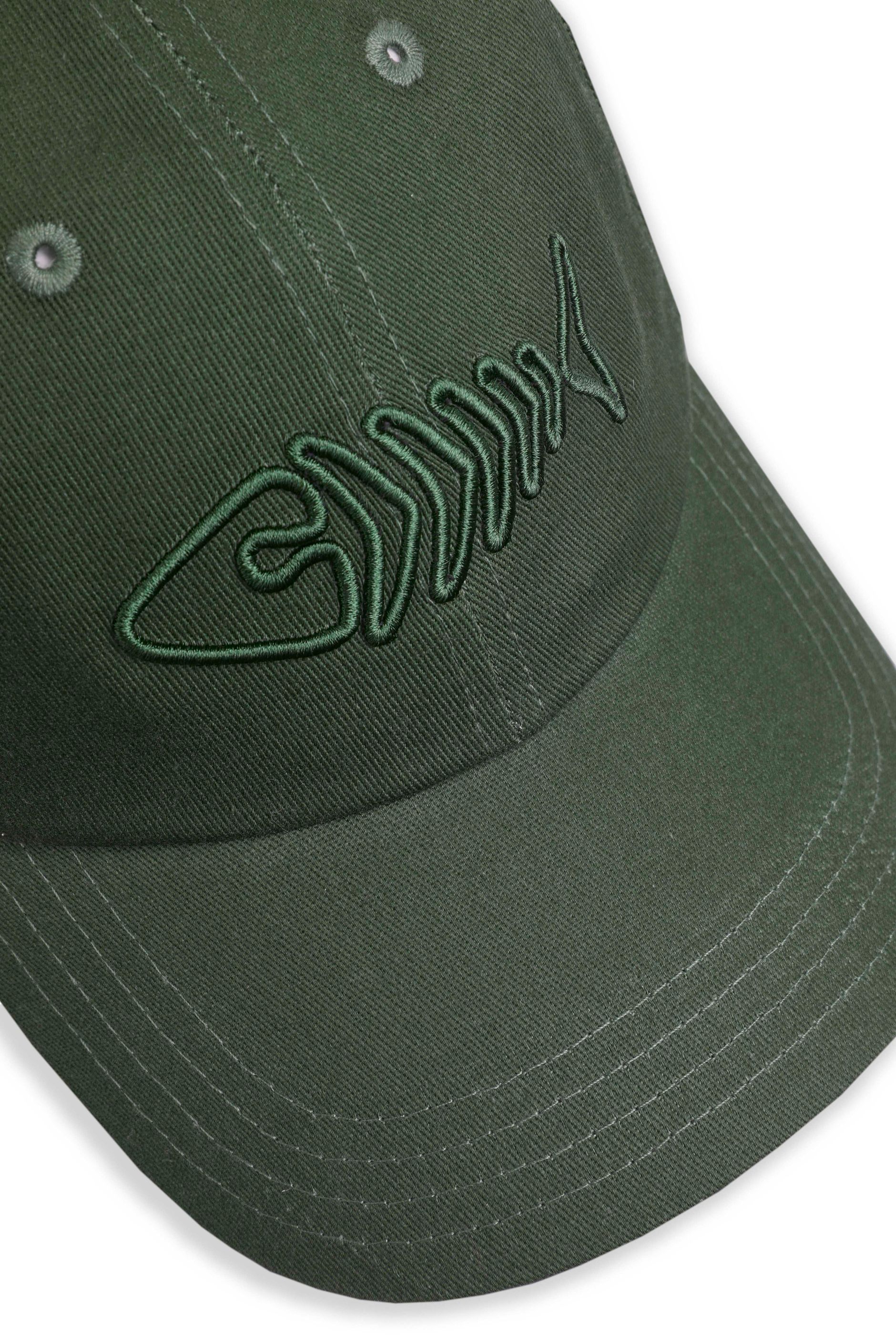 Bude Branded Twill Cap Army Green | Weird Fish