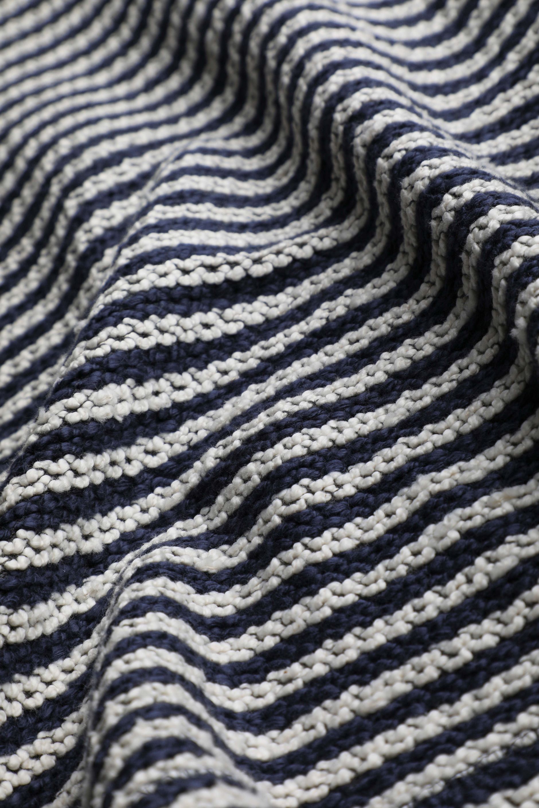 Shorling 1/4 Zip Stripe Eco Macaroni Ecru | Weird Fish