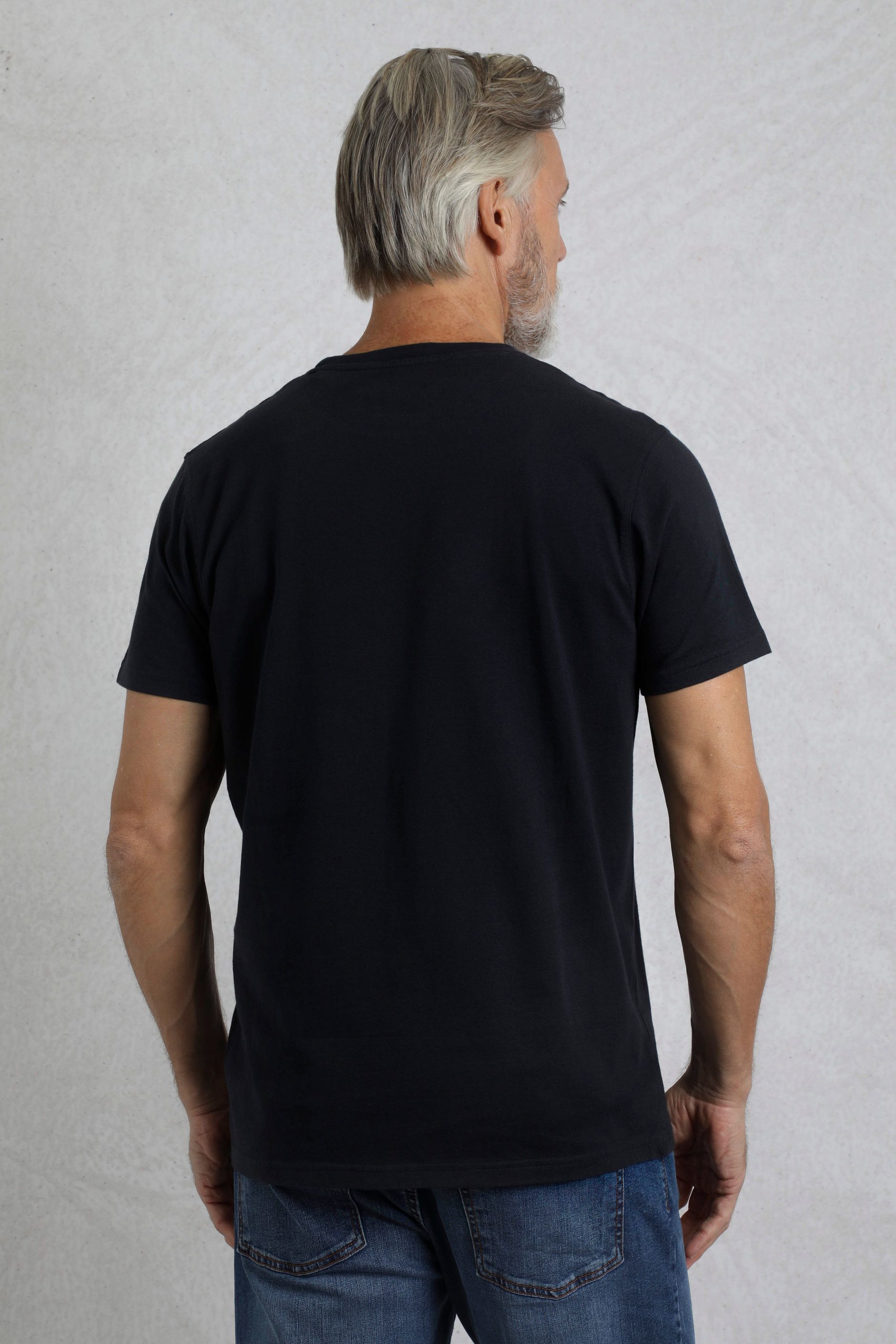 Six Pack Front Print Artist T-Shirt Navy | Weird Fish