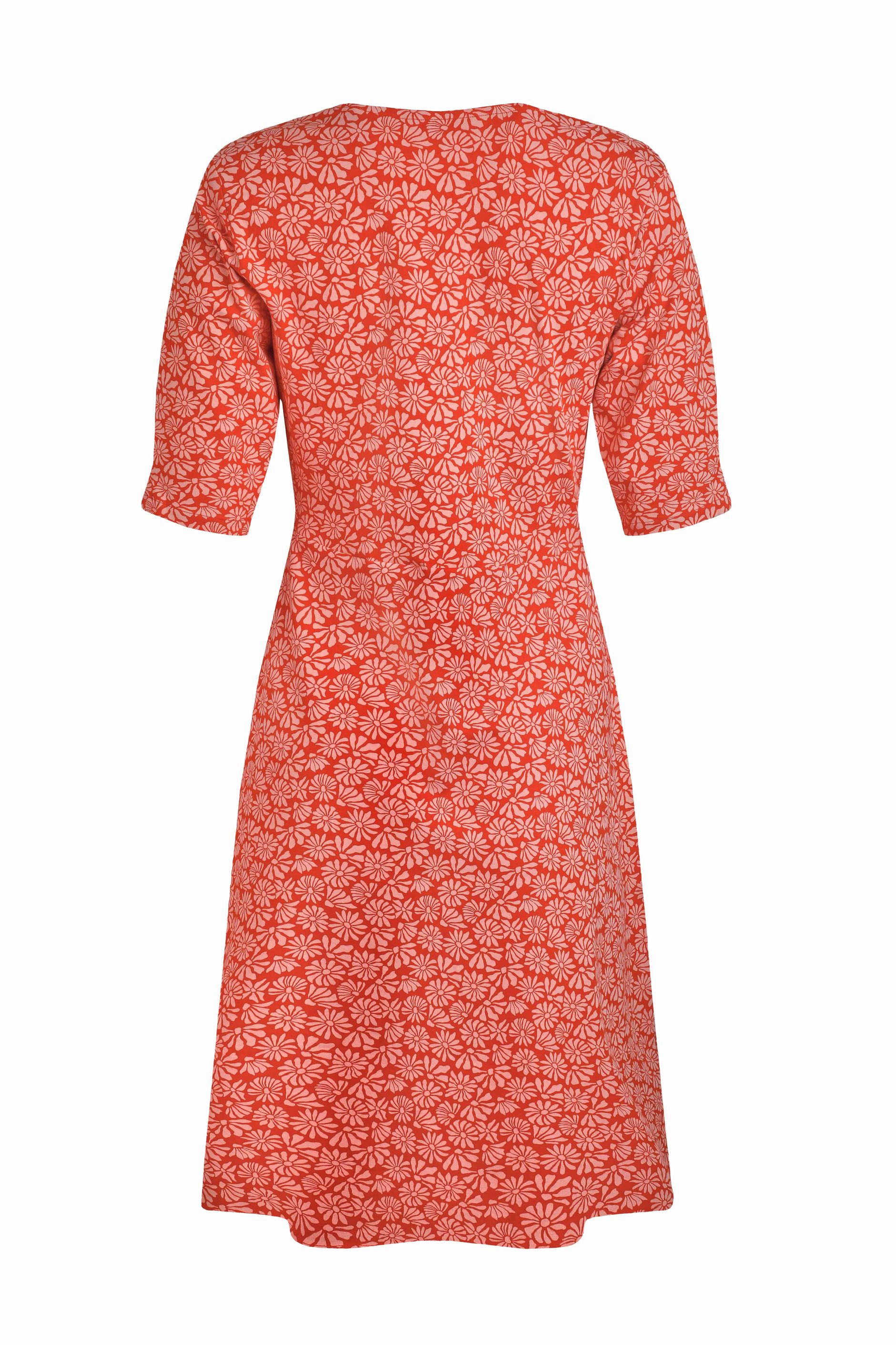 Cassandra Jersey Swing Dress Crimson | Weird Fish