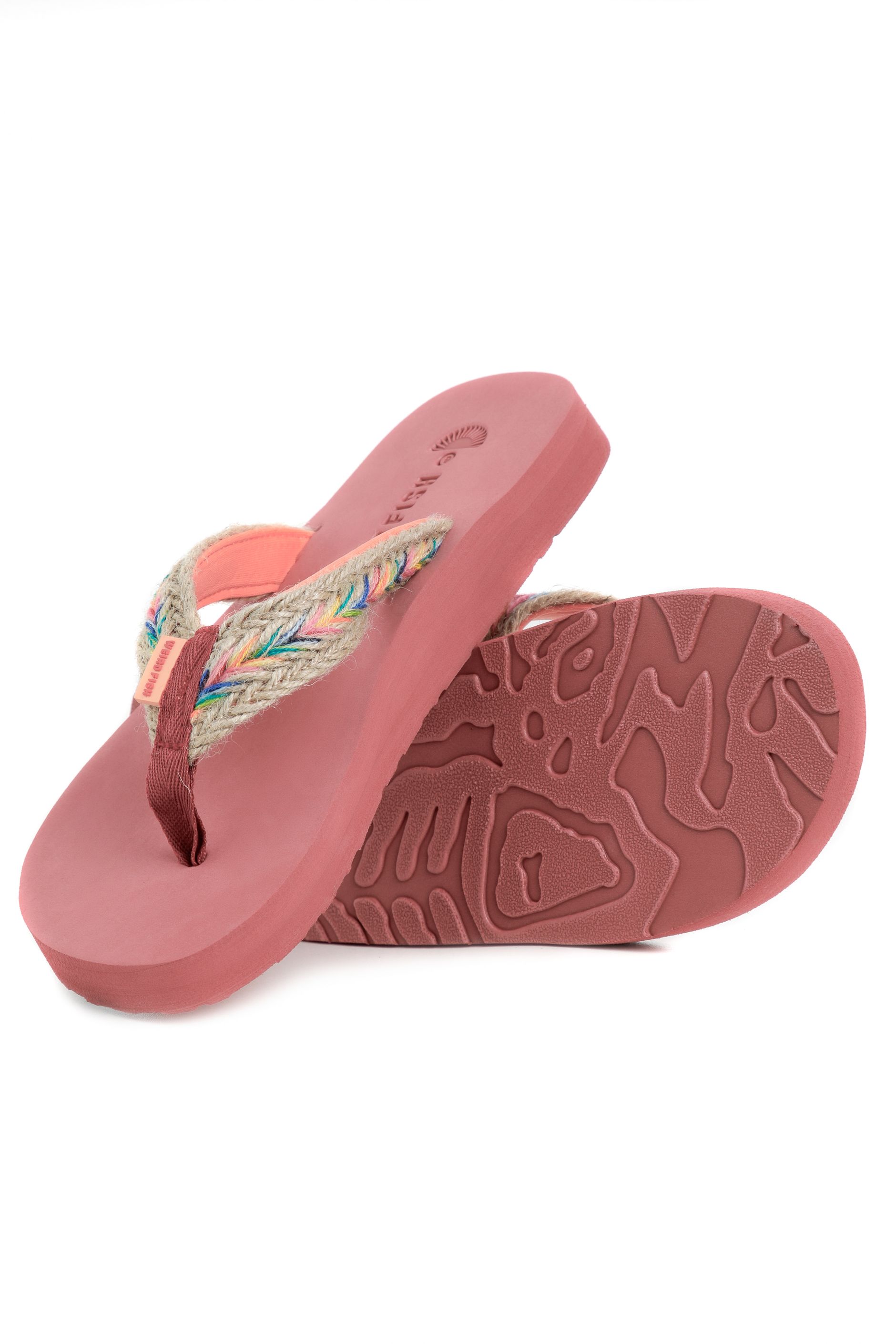 Adila Braided Flip Flops Desert Rose | Weird Fish