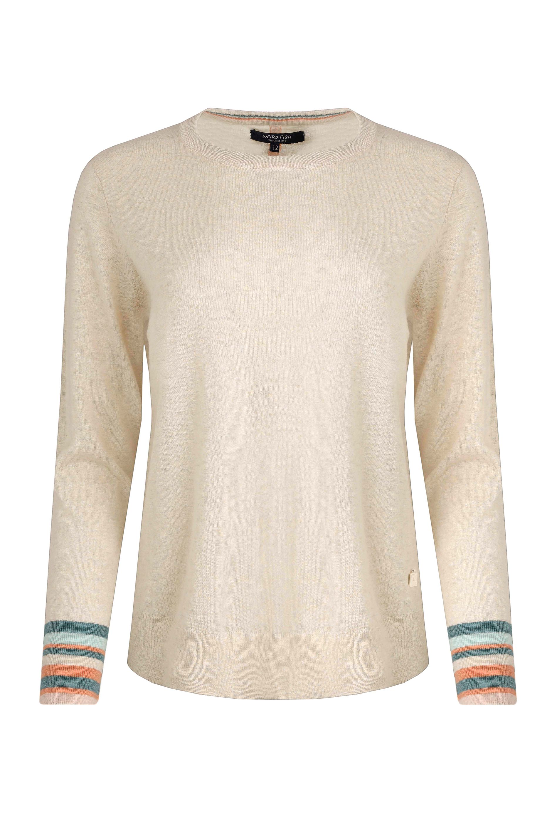 Kinga Lightweight Knit Jumper Light Cream | Weird Fish