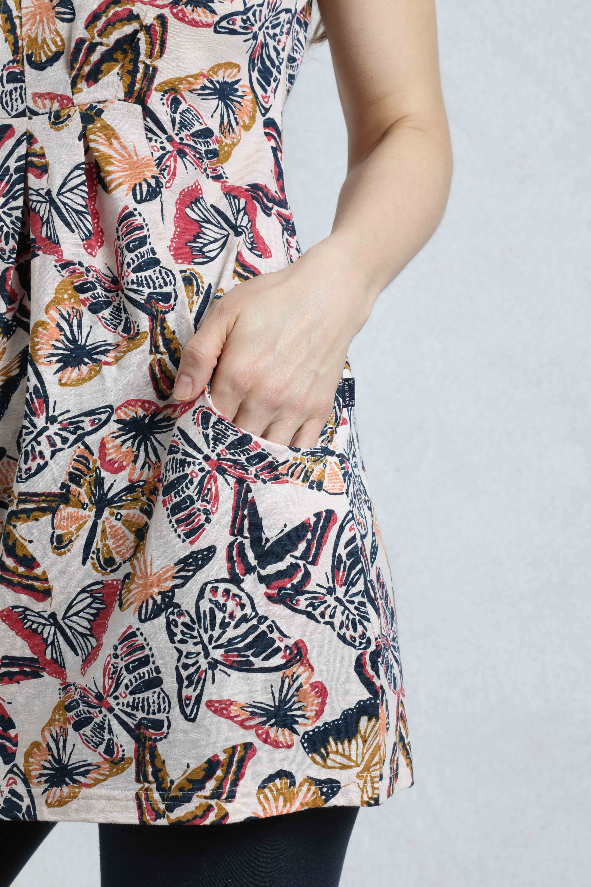 Indus Printed Jersey Tunic Pink | Weird Fish