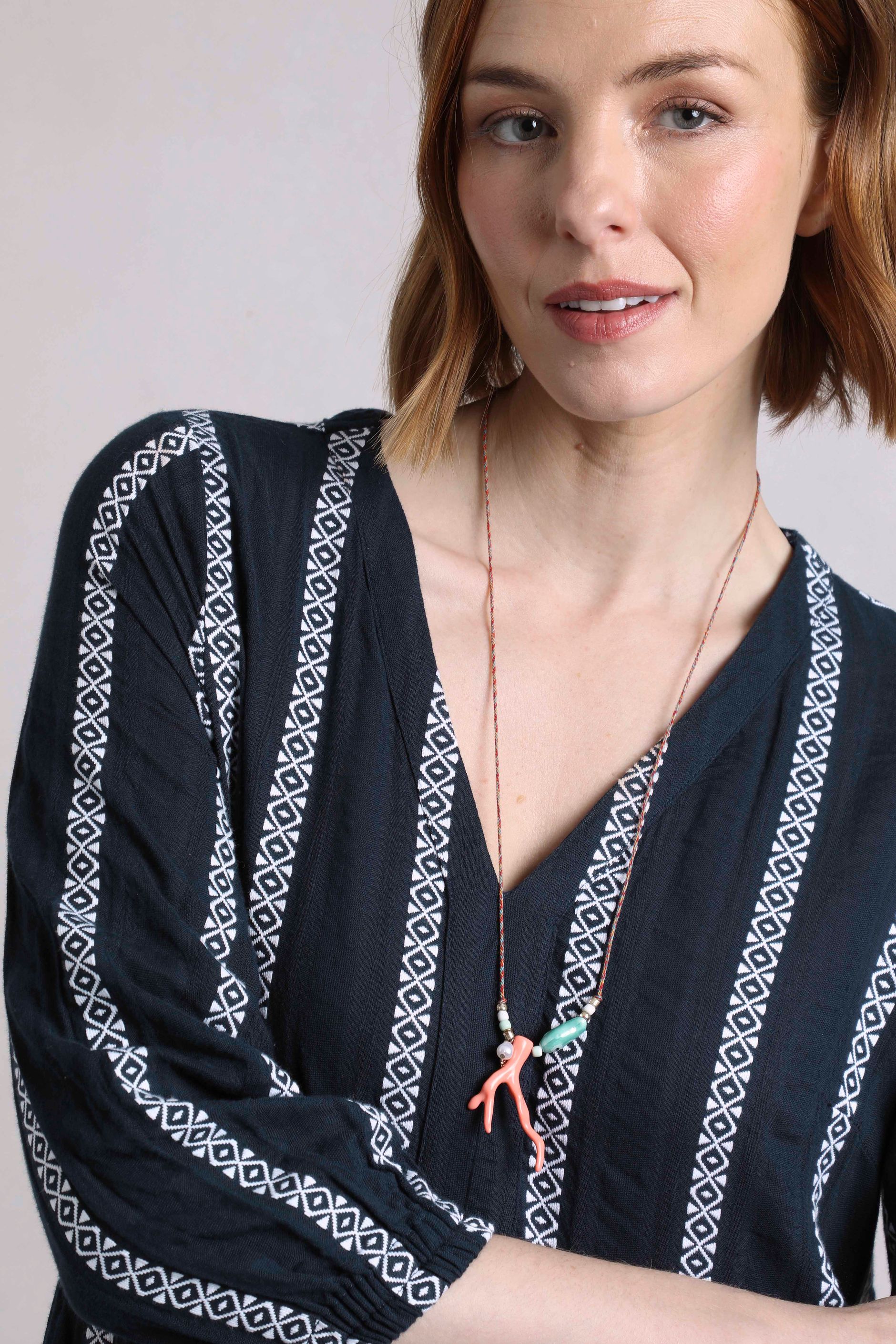 Emmy Striped Woven Maxi Dress Navy | Weird Fish