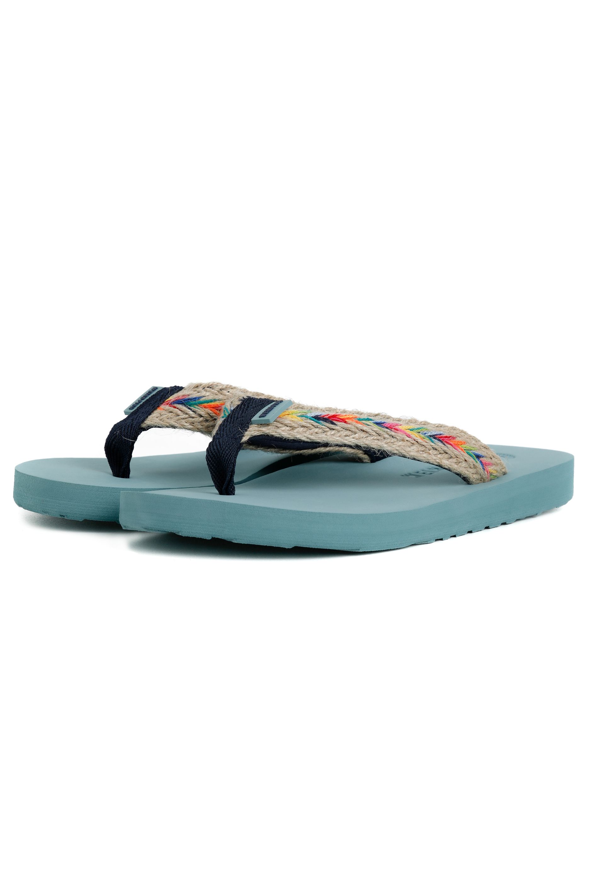 Adila Braided Flip Flops Mineral Blue | Weird Fish