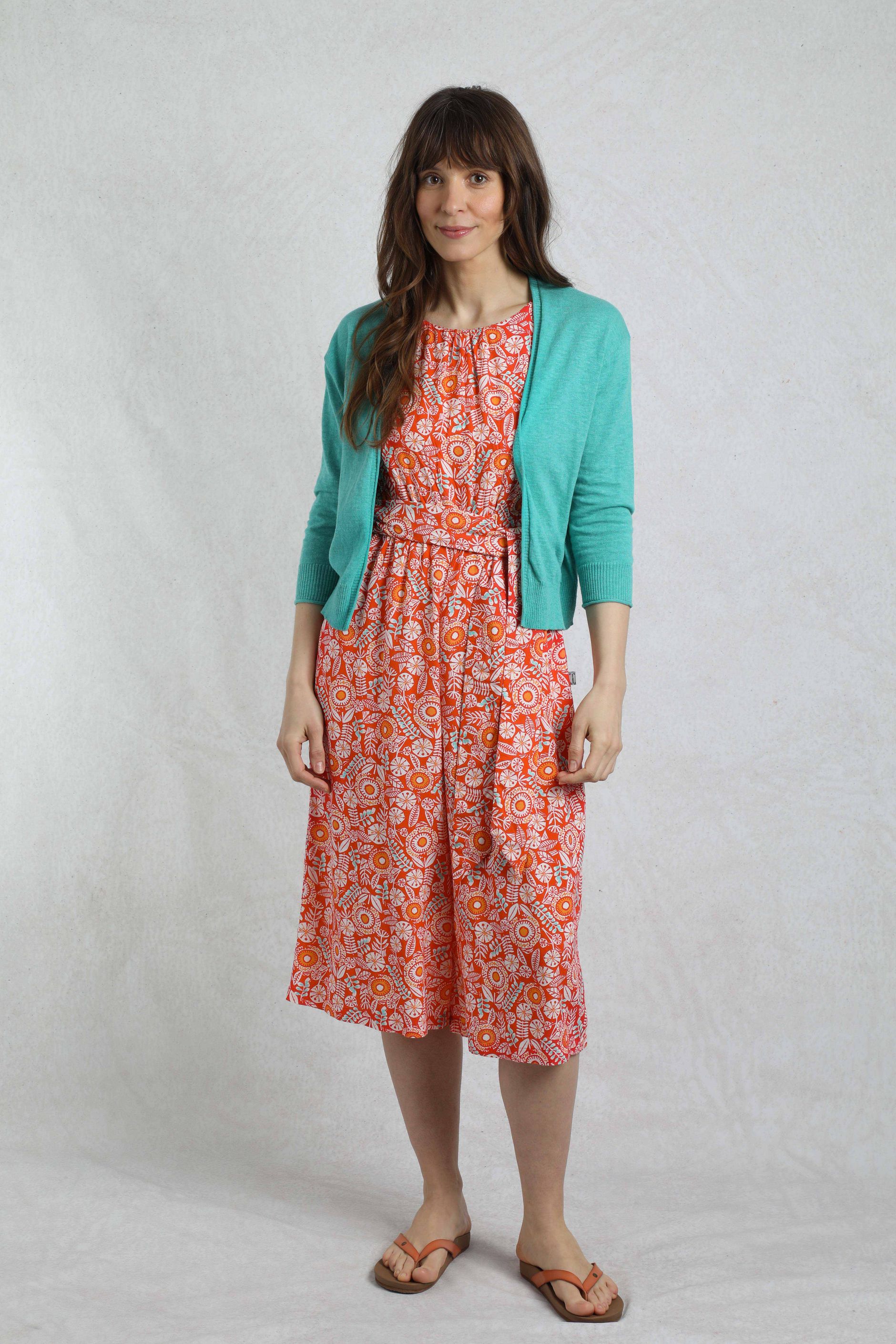 Nalani LivaEco™ Printed Viscose Jumpsuit Tango Red | Weird Fish