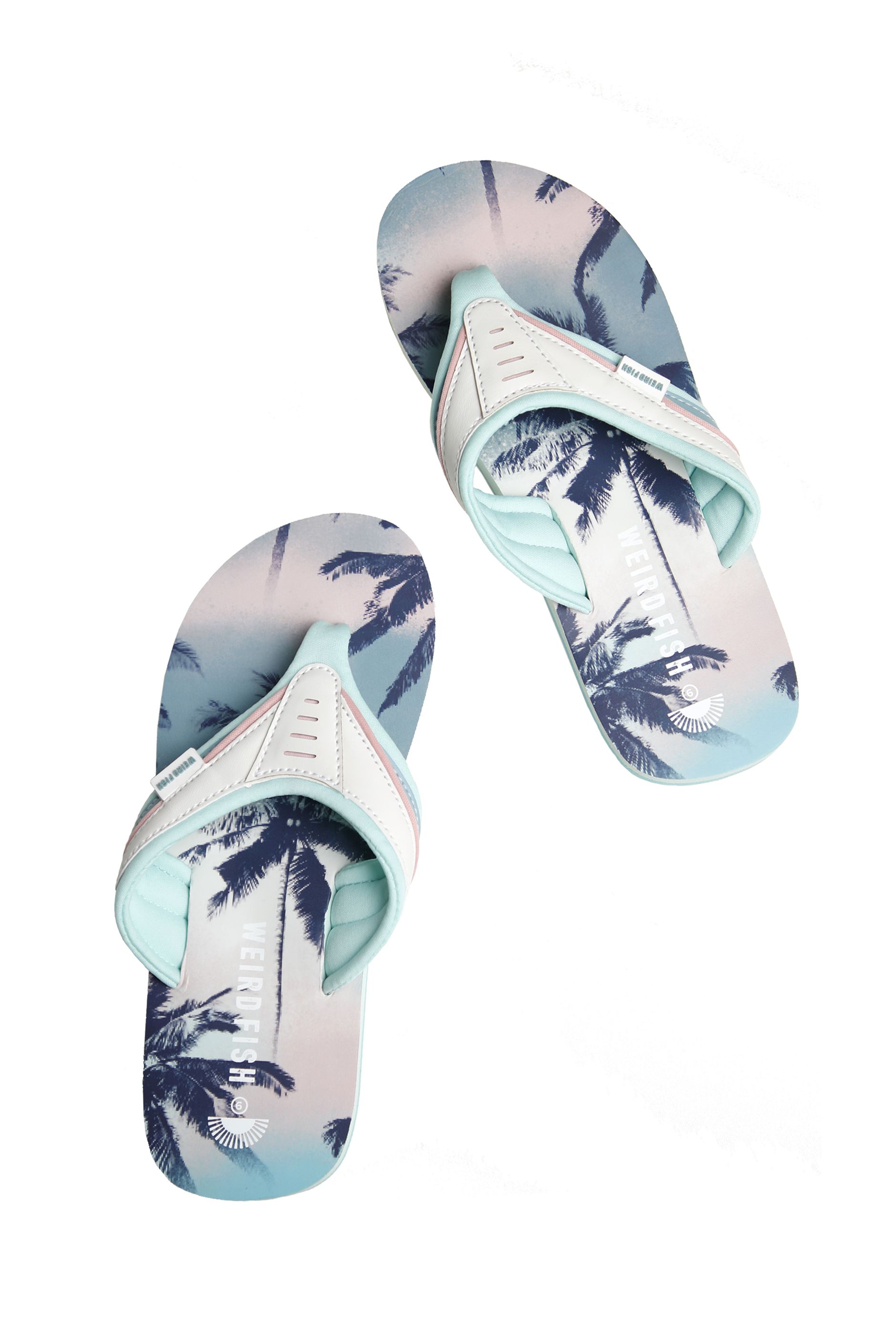 Thurleston Printed Flip Flops Aqua Marine | Weird Fish