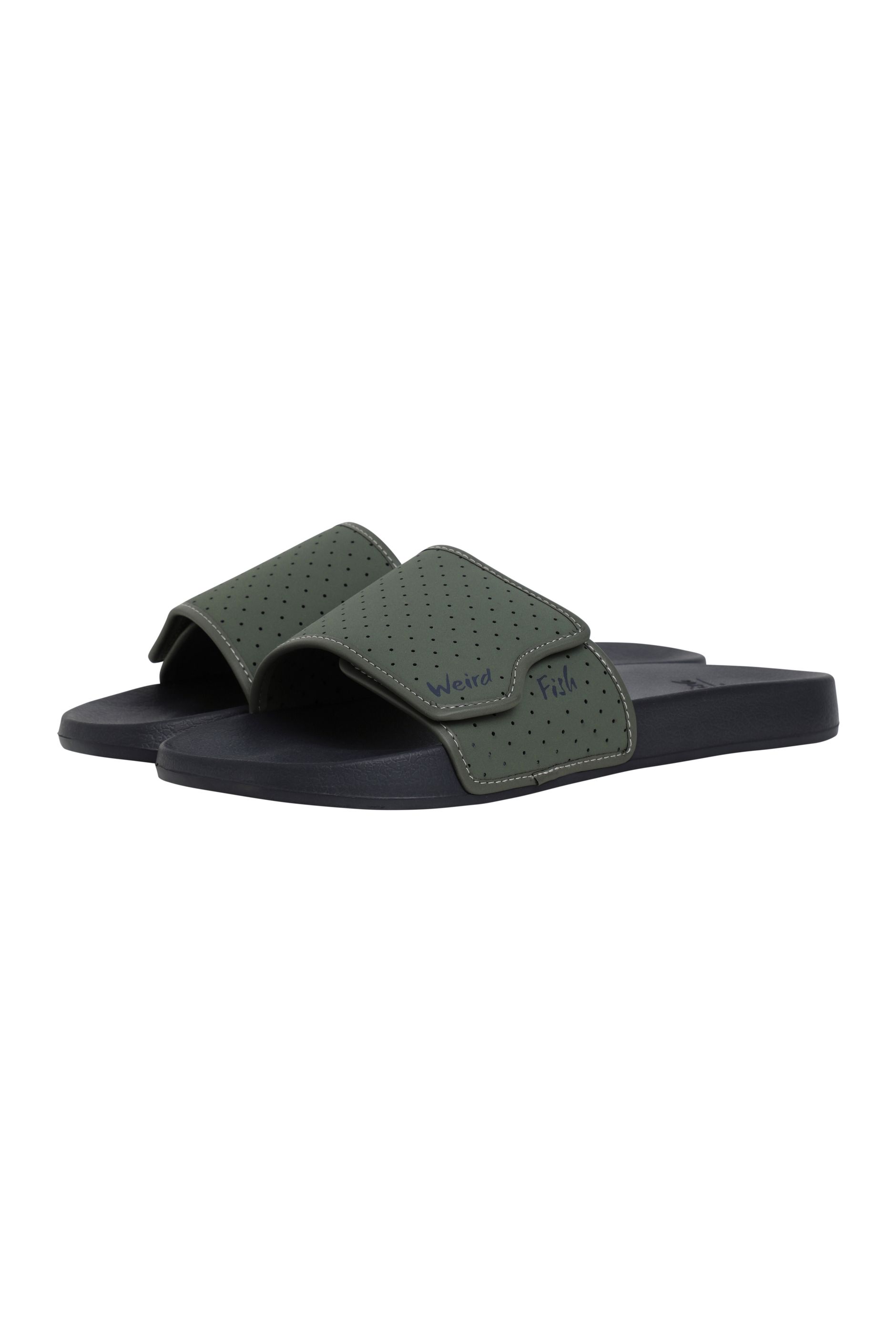 Oliver Pool Sliders Army Green | Weird Fish